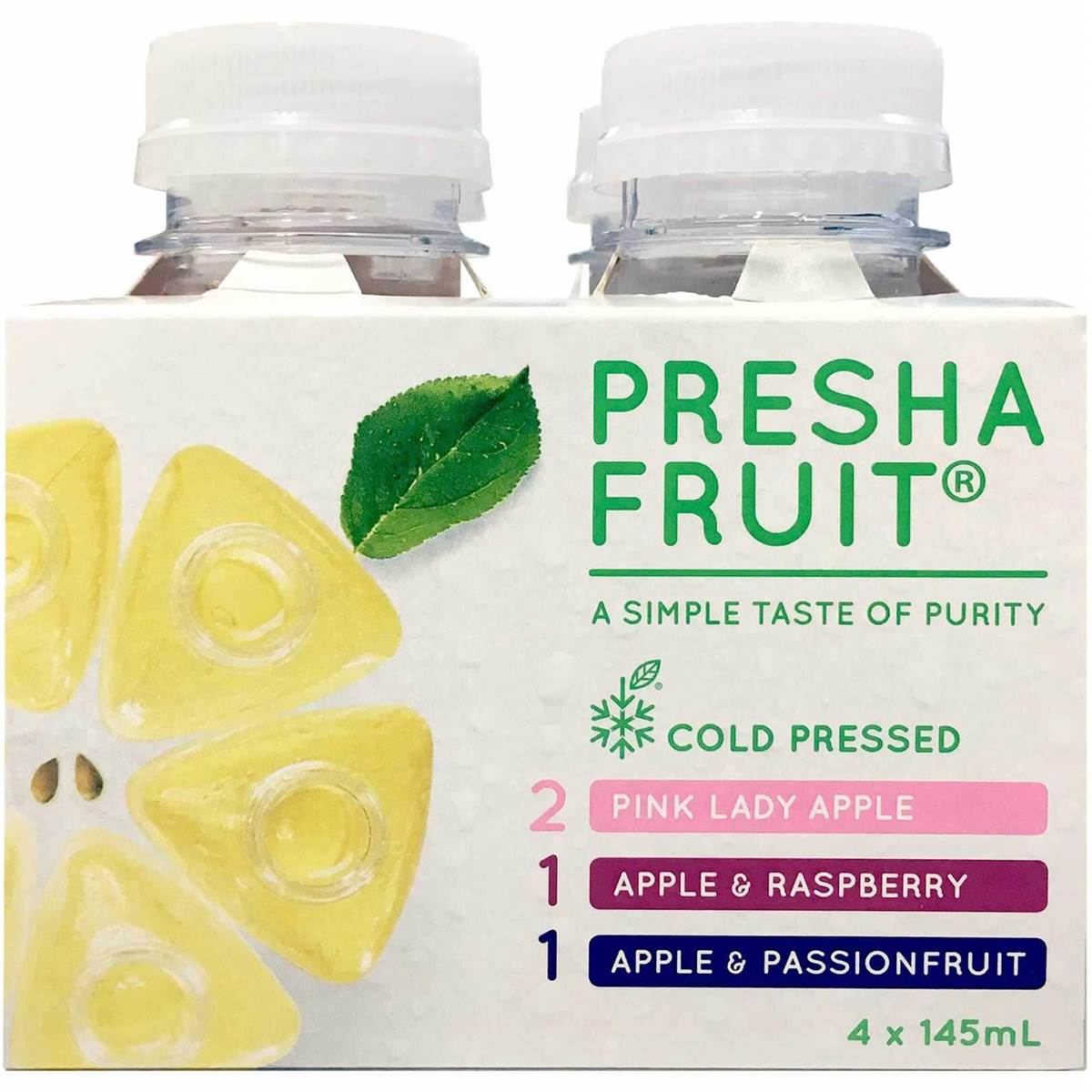 Preshafruit Cold Pressed Juice Variety 4x145ml Pack | Woolworths