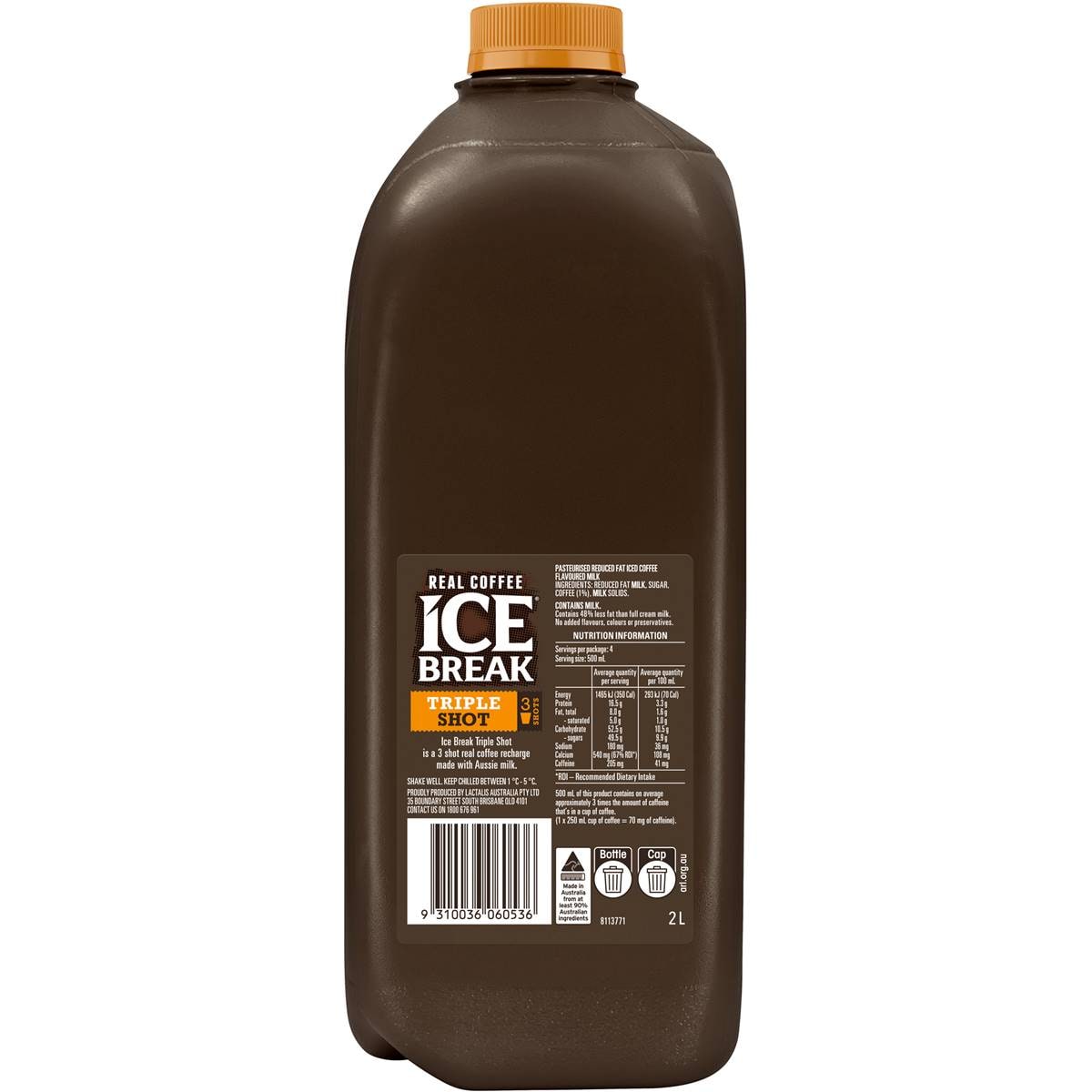 Ice Break Triple Shot Iced Coffee Milk 2l | Woolworths