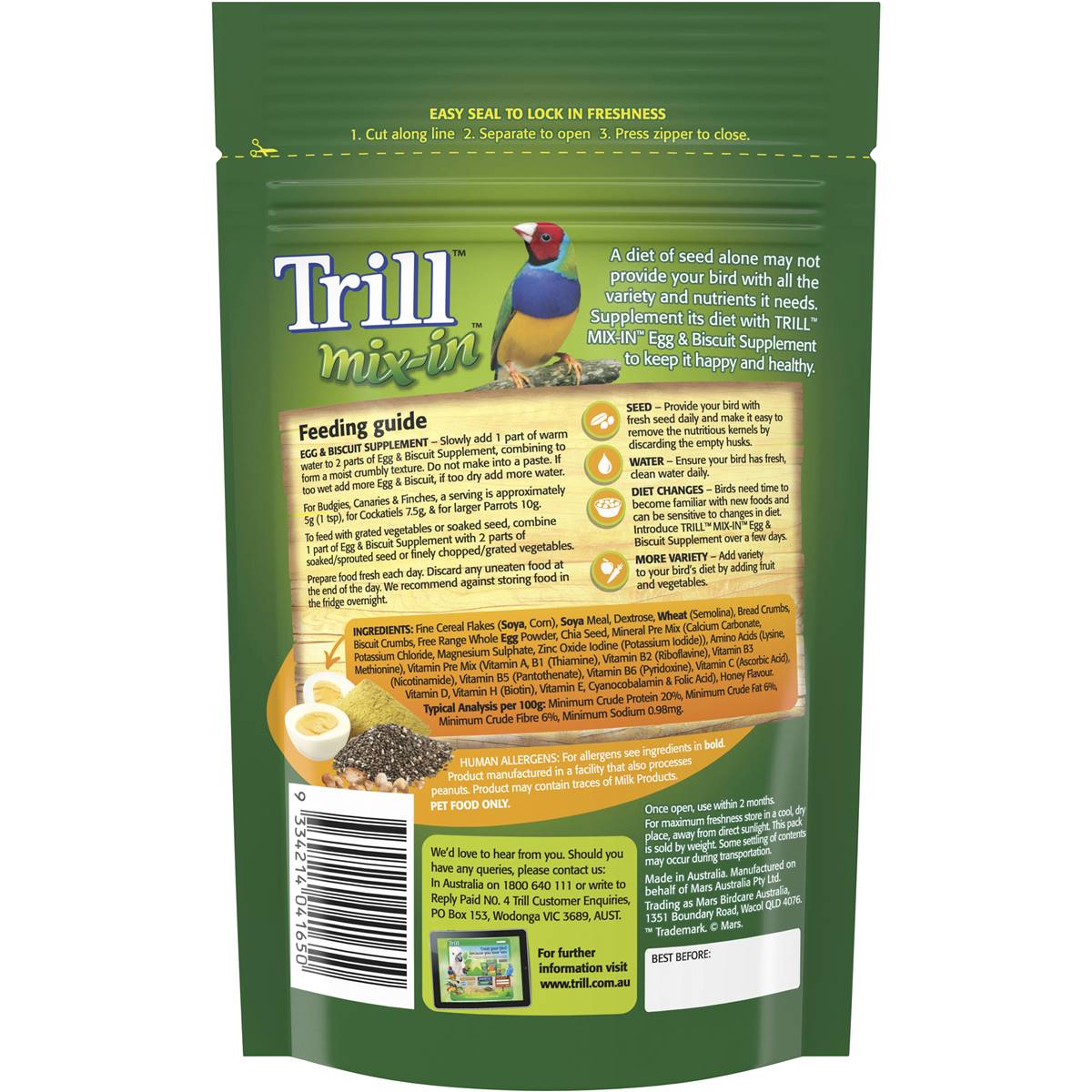 Trill Mix-in Egg & Biscuit Mix 250g | Woolworths