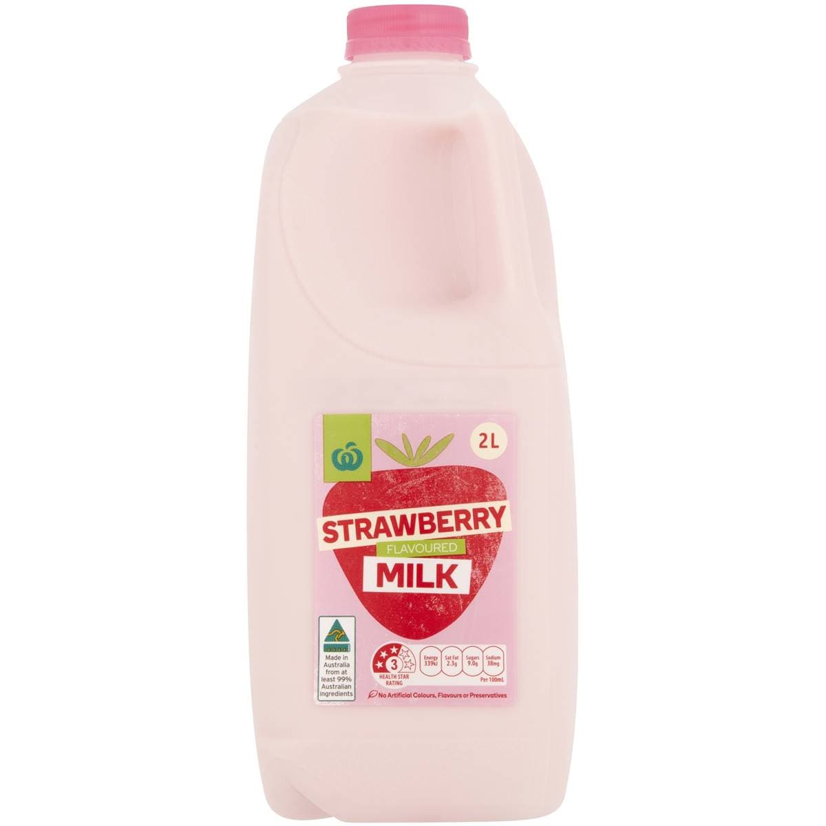 Woolworths Strawberry Flavoured Milk 2l | Woolworths