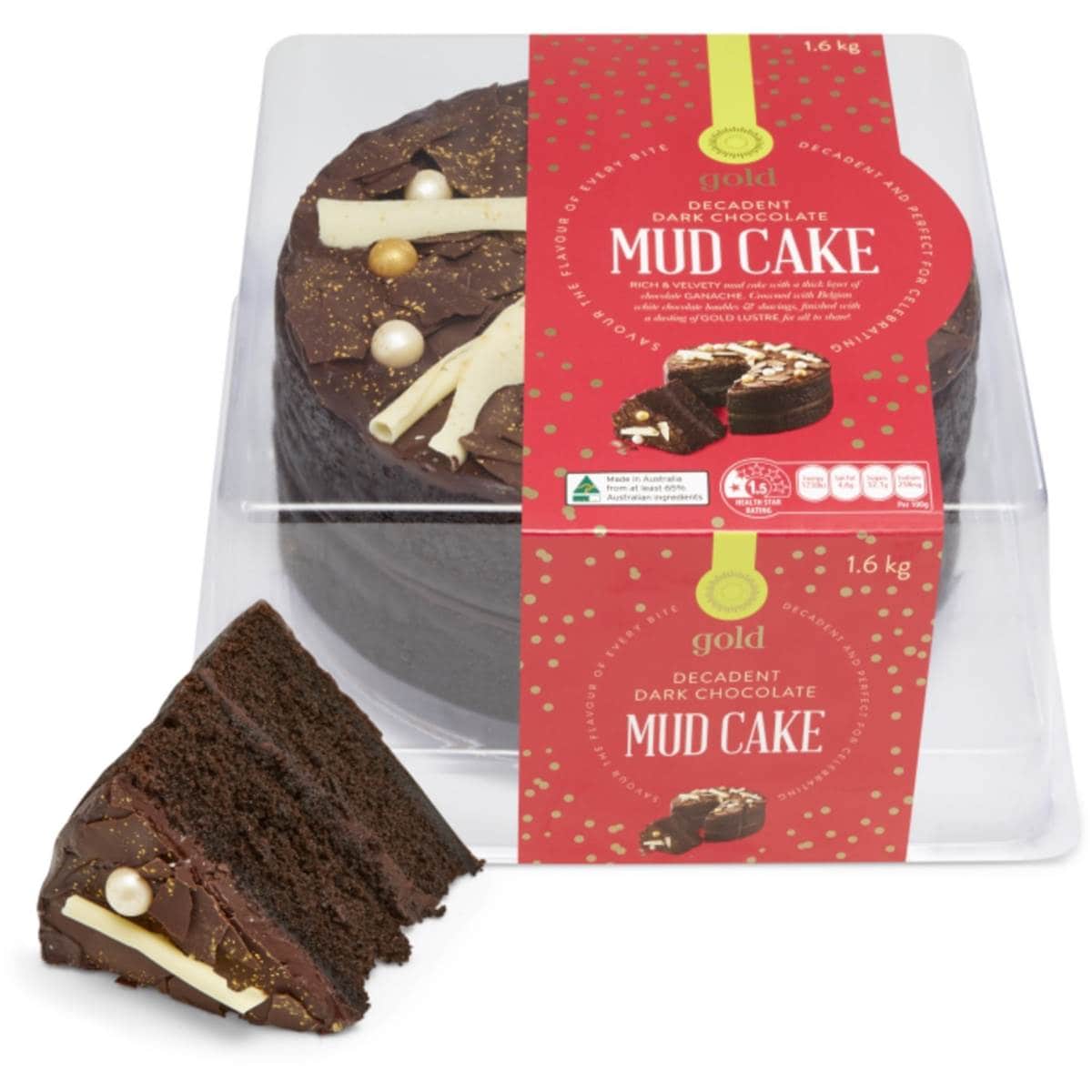 Woolworths Gold Decadent Dark Chocolate Mud Cake 1.6kg | Woolworths