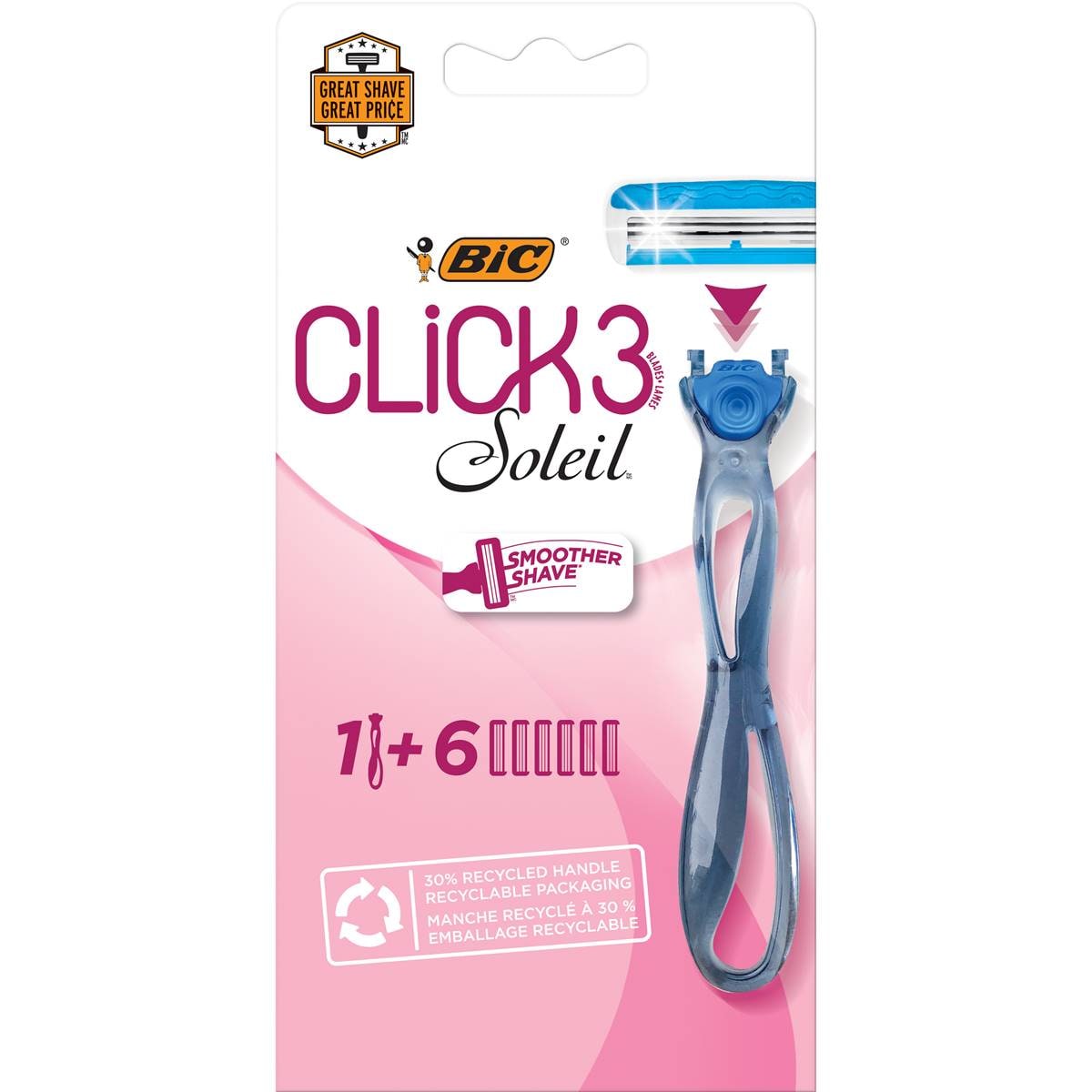 Bic Simply Soleil Click Razors 6 Pack | Woolworths