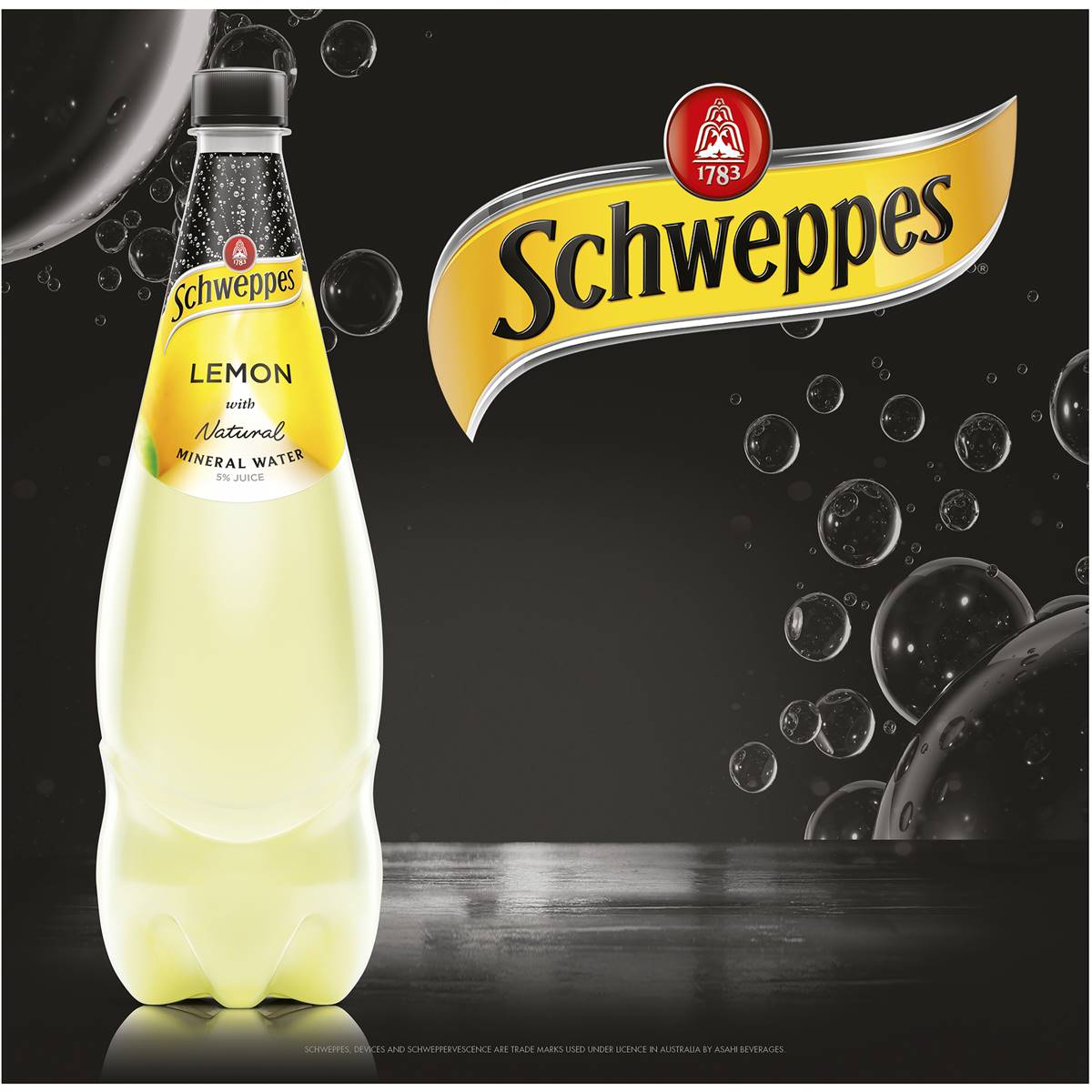 Schweppes Lemon Natural Mineral Water Bottle 1.1l | Woolworths