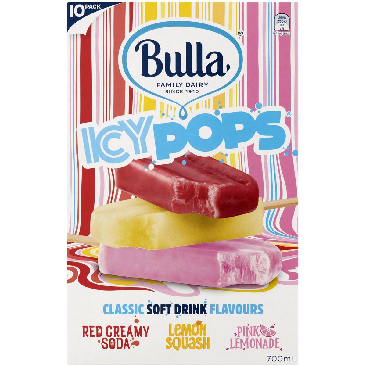Bulla Icy Pops Soft Drinks Flavour 10 Pack | Woolworths
