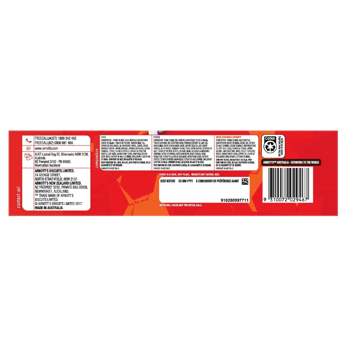 Arnott's Shapes Multipack Cracker Biscuits Variety 15 Pack | Woolworths Arnott's Shapes Multipack Cracker Biscuits Variety 15 Pack | Woolworths