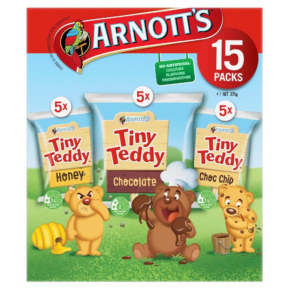 Arnott's Tiny Teddy Variety Multipack Biscuits 15 Pack | Woolworths