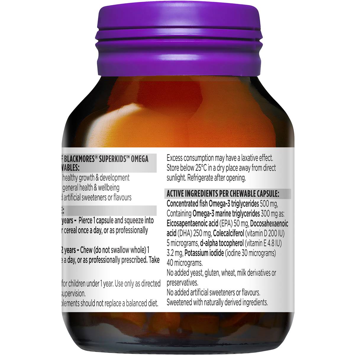 Blackmores Superkids Omega Brain Chewables 50 Pack | Woolworths