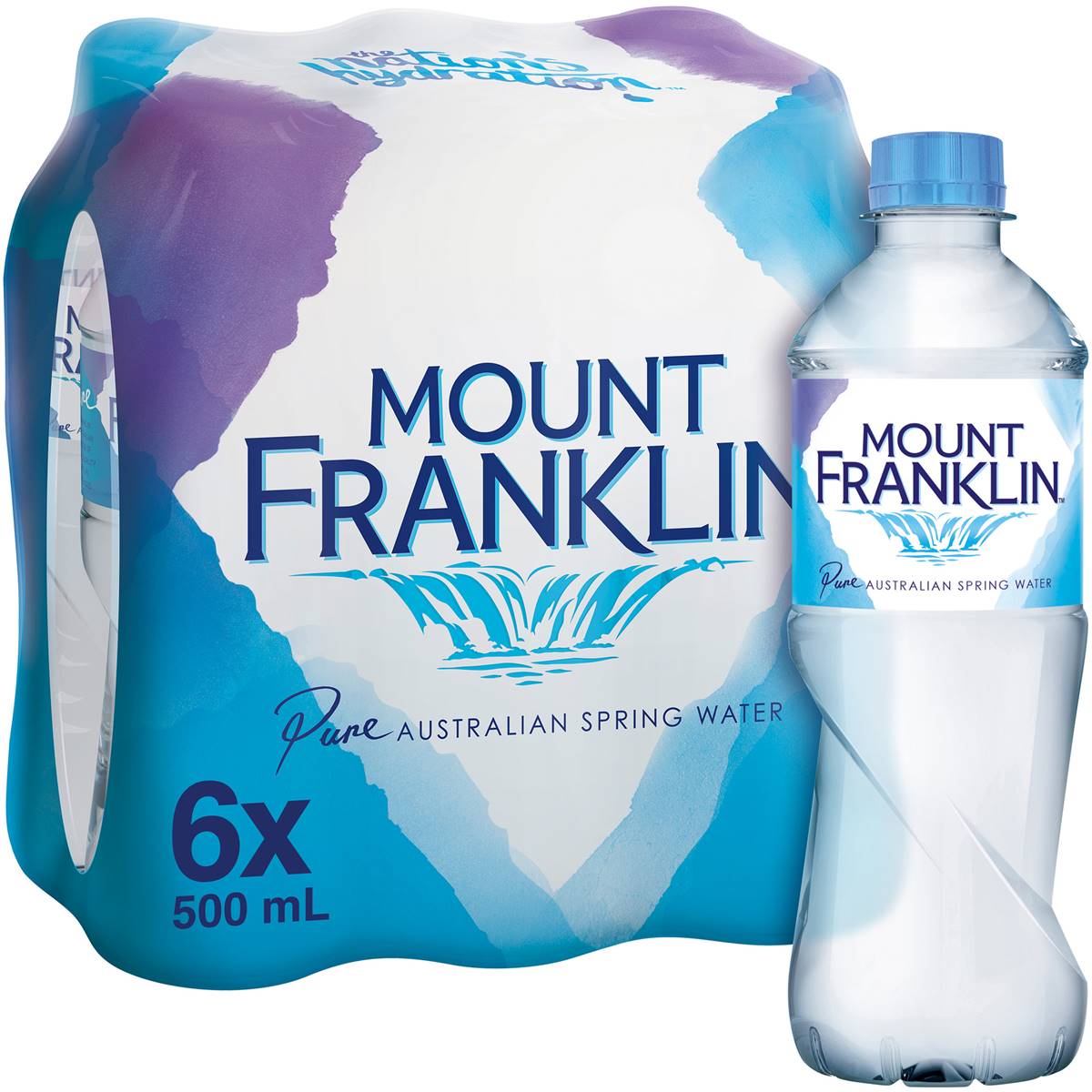 Mount Franklin Spring Water Bottle 500ml X6 Pack | Woolworths