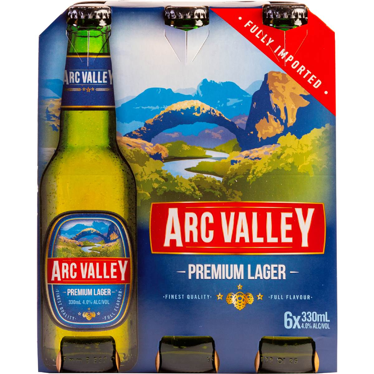 Arc Valley Premium Lager Bottles 330ml X 6 Pack | Woolworths