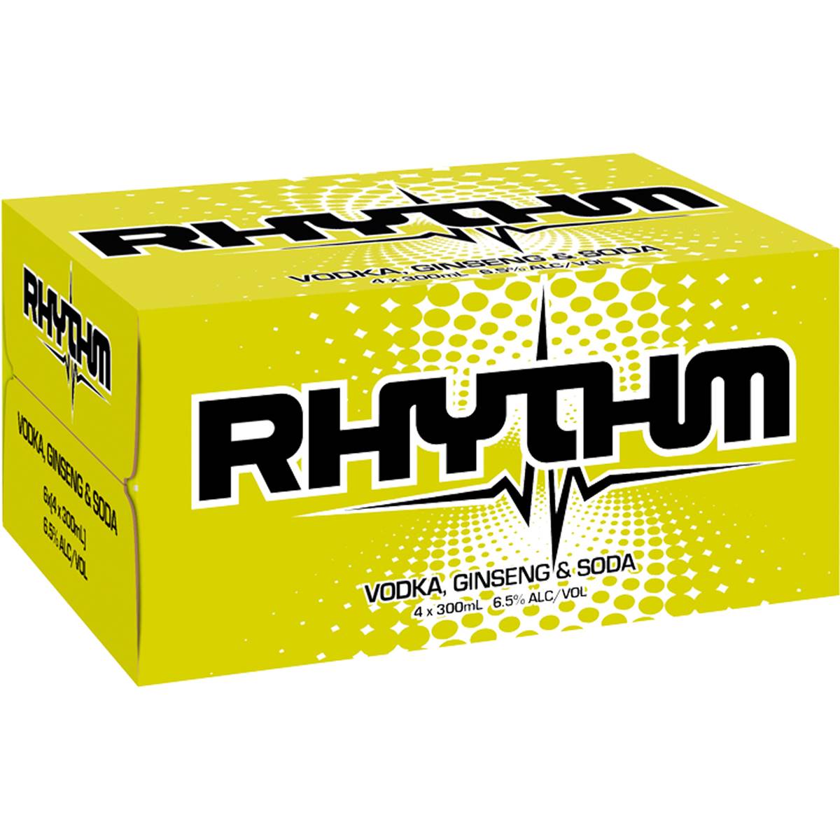 Rhythm Vodka Ginseng & Soda 24x300ml | Woolworths