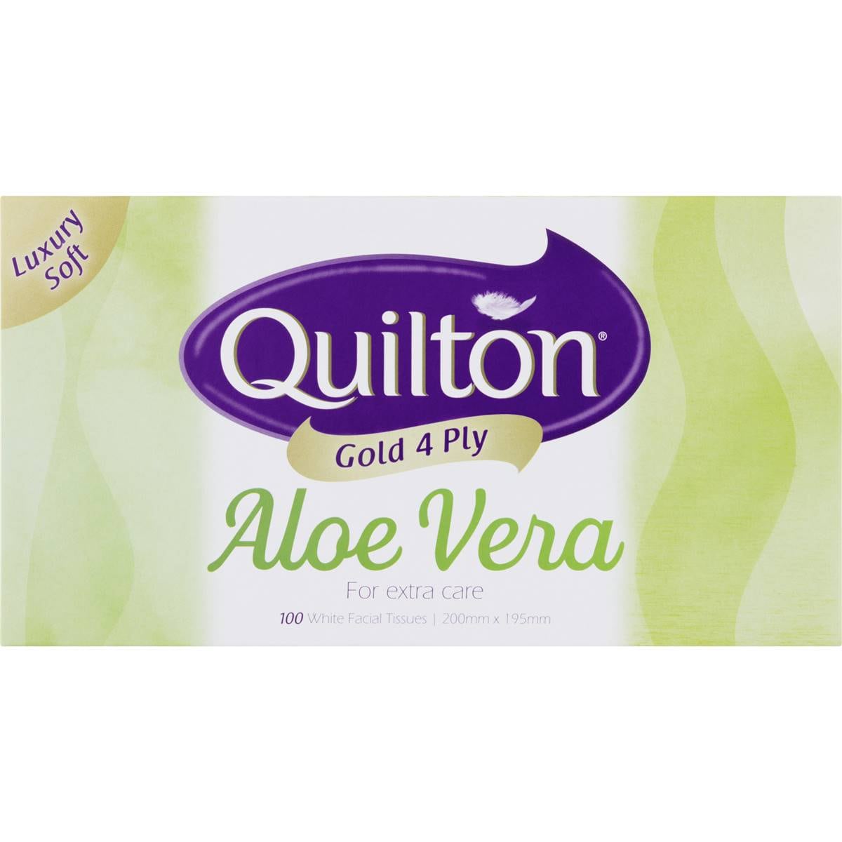 Quilton Gold 4 Ply Tissues Aloe Vera 100 Pack | Woolworths