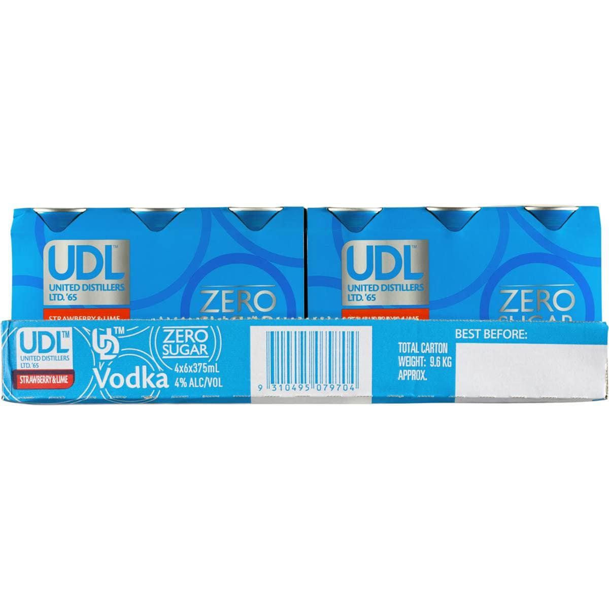 Udl Vodka Zero Strawberry & Lime 24x375ml | Woolworths