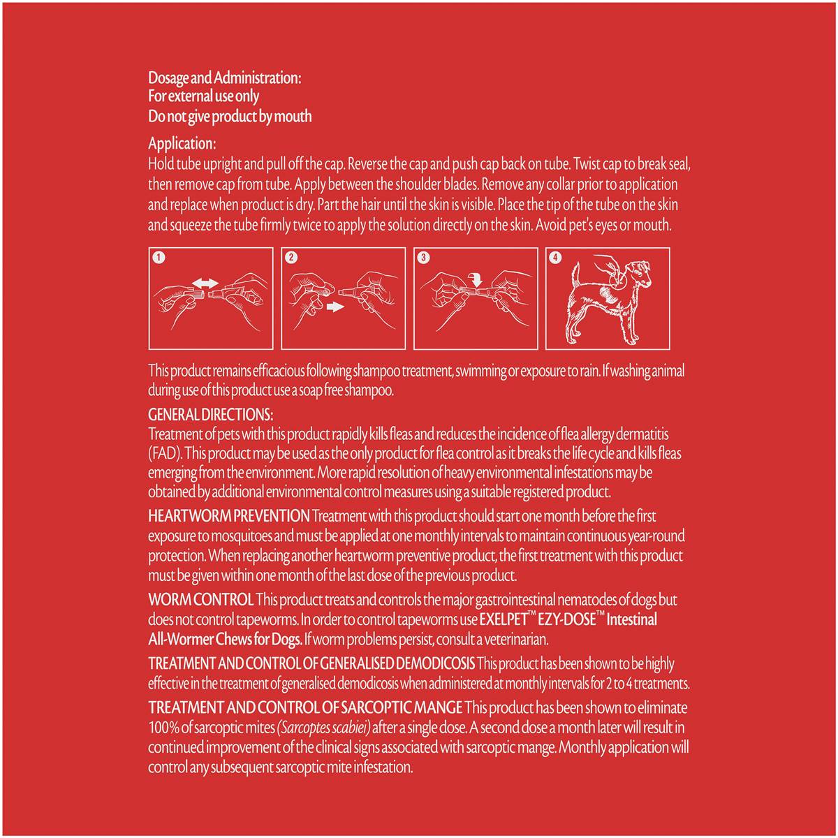 Exelpet Vet Flea Intestinal & Heartworm Treatment Small Dog Each ...