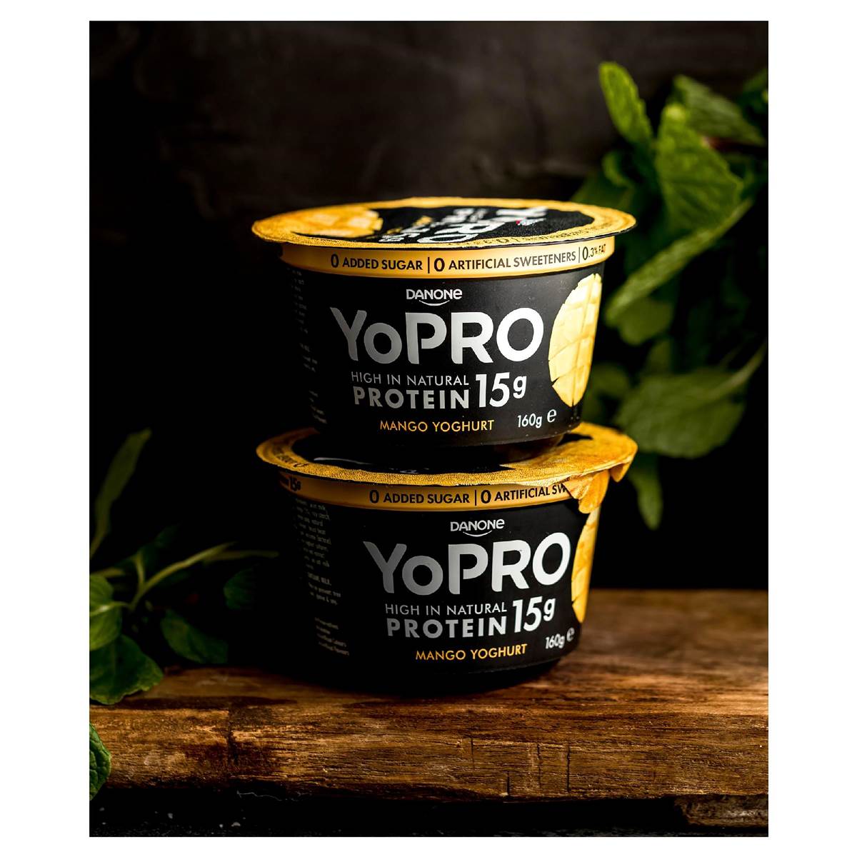 Yopro Danone High Protein Yoghurt No Added Sugar Mango 160g | Woolworths