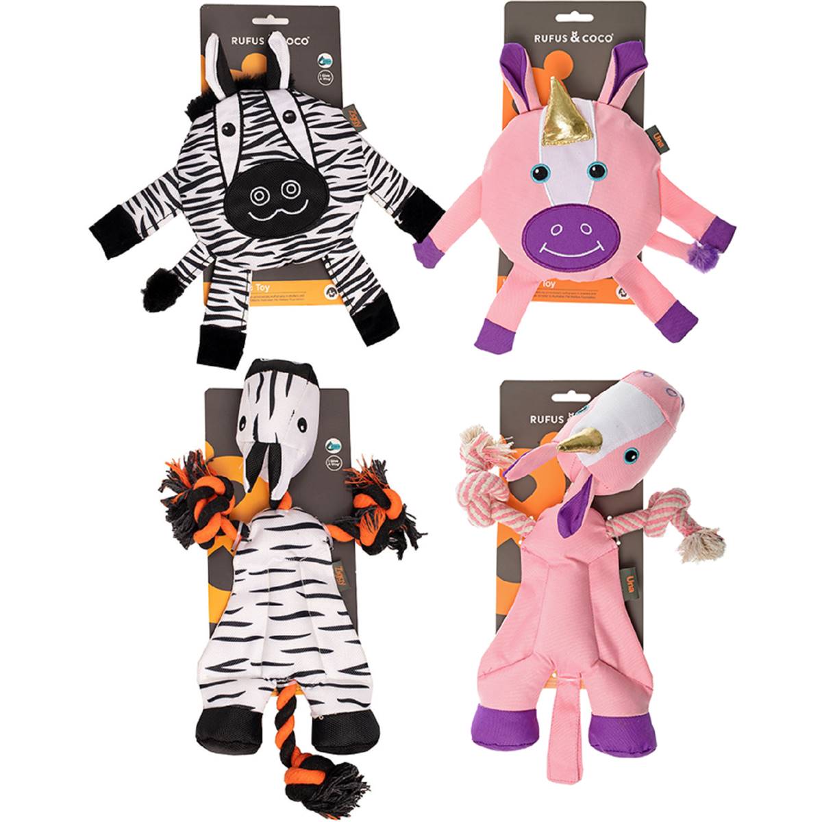 Rufus & Coco Jungle Buddies Dog Toy Each | Woolworths