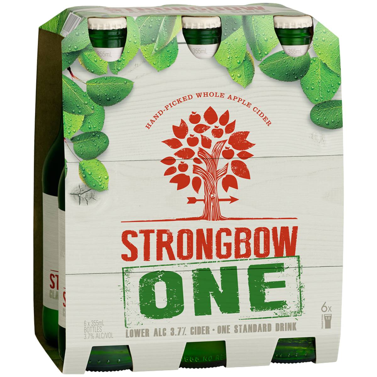 Strongbow Apple Cider One Bottles 6x355ml Pack | Woolworths