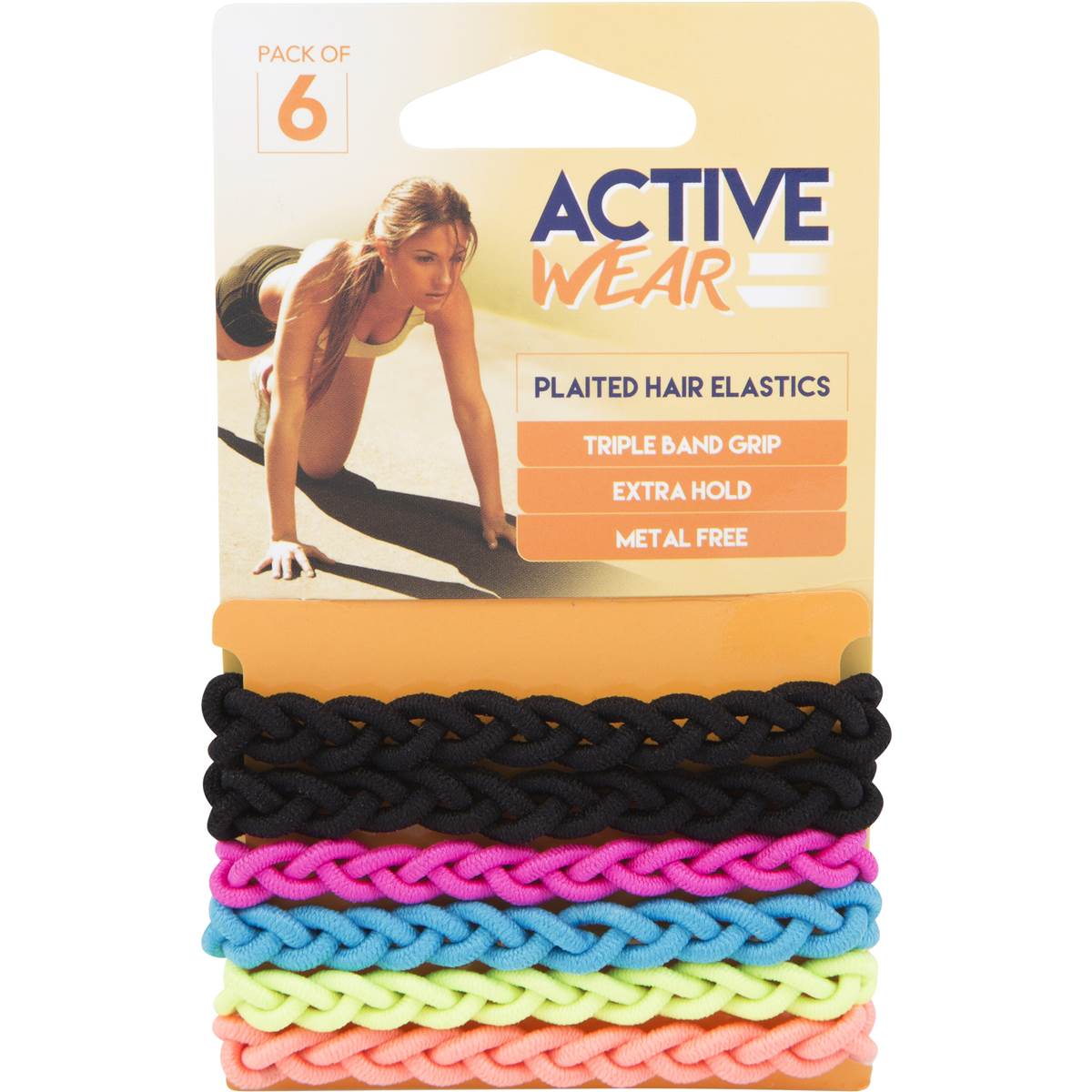 Active Wear Thin Elastics 6 Pack | Woolworths
