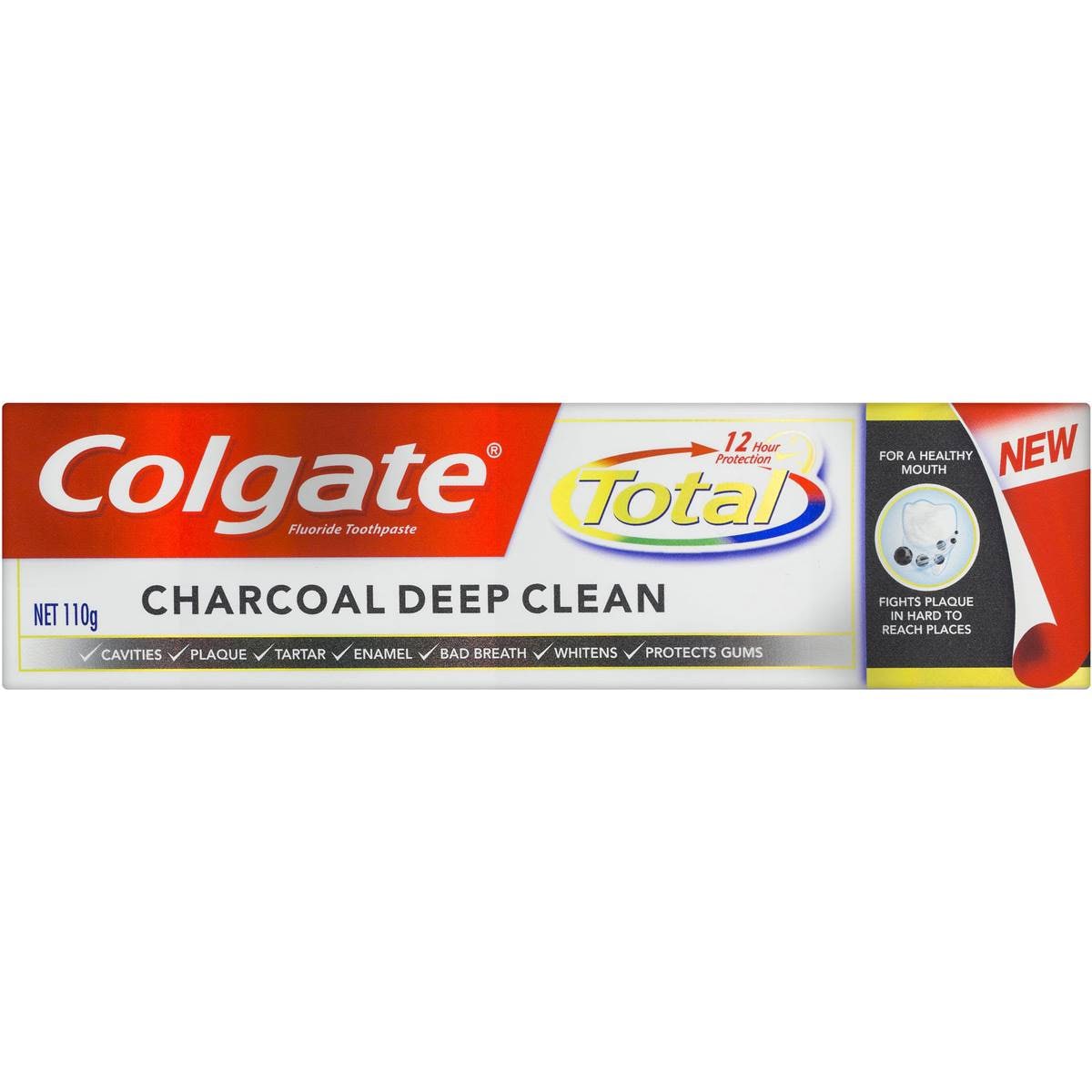 Colgate Total Charcoal Deep Clean 12 Hour Protection Toothpaste 110g ...