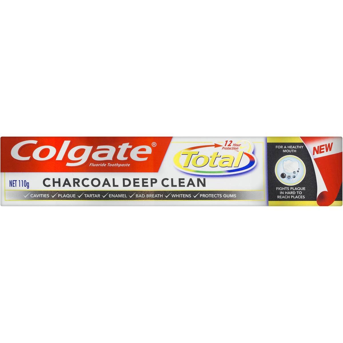 Colgate Total Charcoal Deep Clean 12 Hour Protection Toothpaste 110g ...