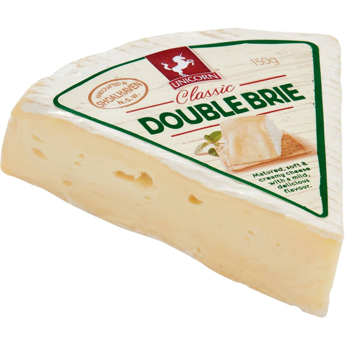 Unicorn Double Brie Wedge 150g | Woolworths