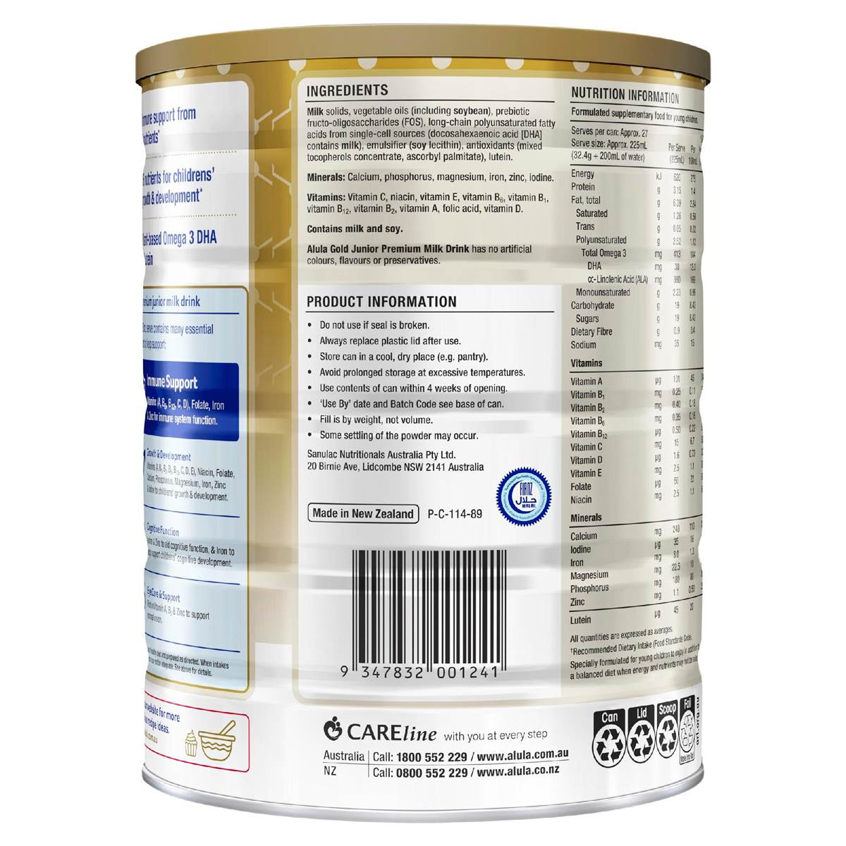 Alula Gold Junior 2 Years + Milk Drink 900g | Woolworths