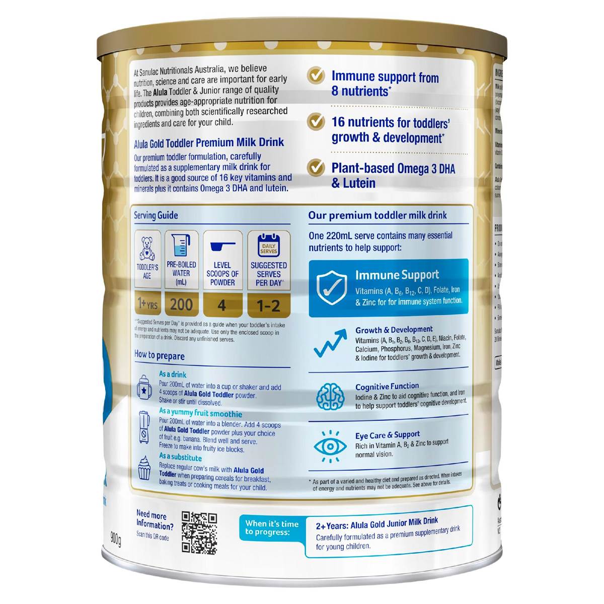 Alula Gold Toddler 1 Year + Milk Drink 900g | Woolworths