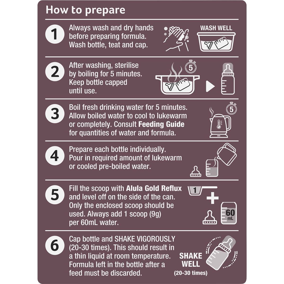 Alula Gold Reflux 0-12 Months Infant Formula 900g | Woolworths