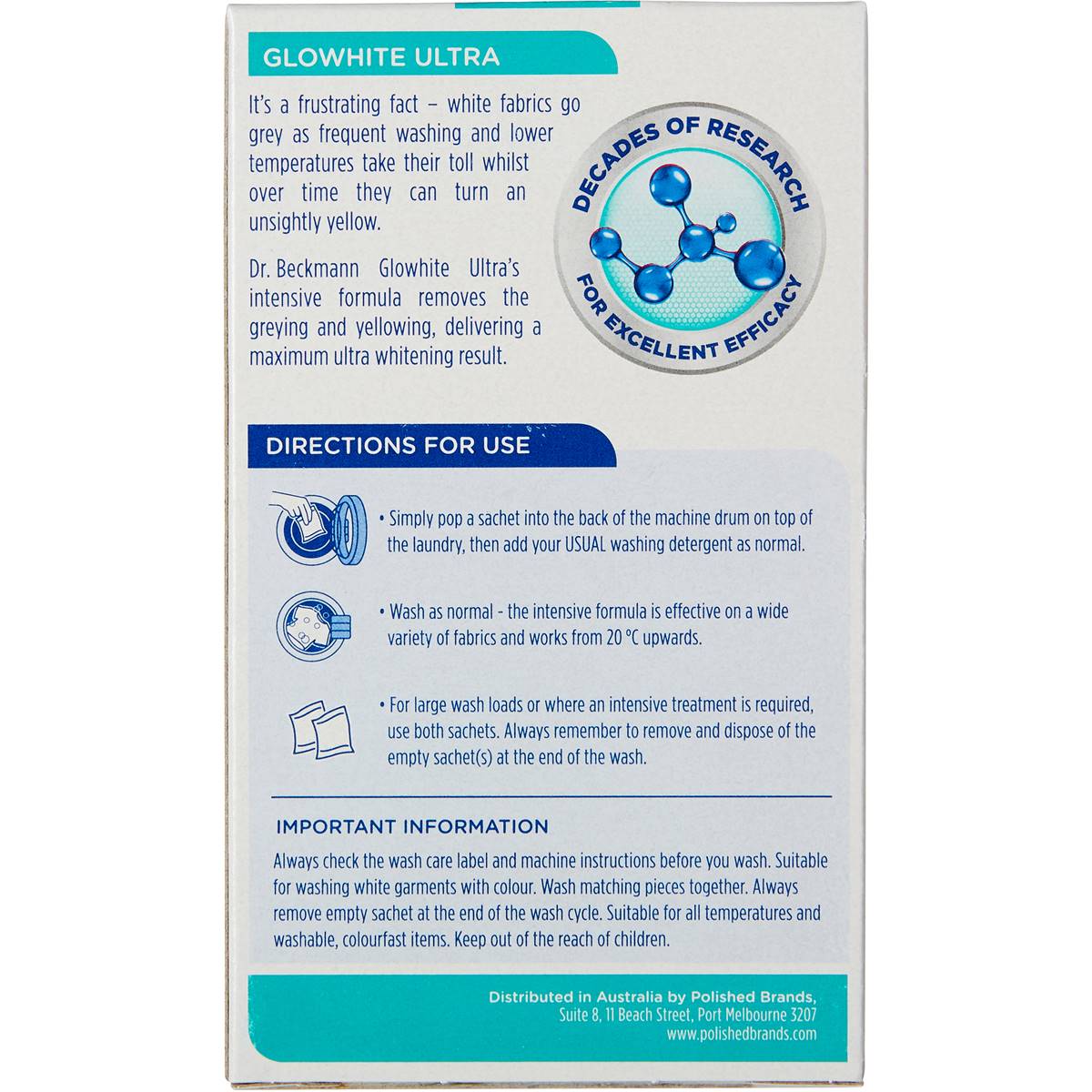 Dr Beckmann Glowhite Ultra 2x40g | Woolworths