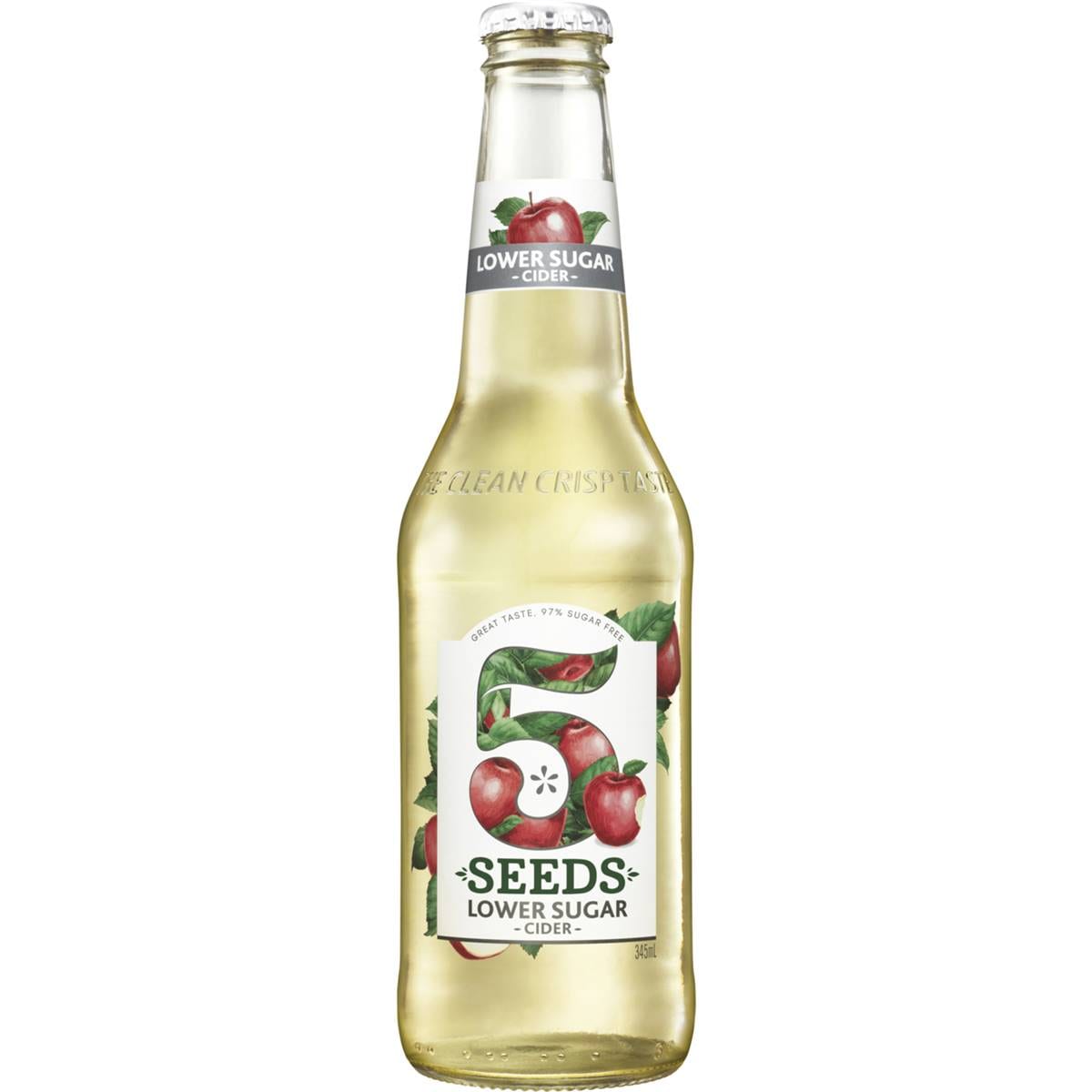 5 Seeds Lower Sugar Cider Bottle 345ml | Woolworths