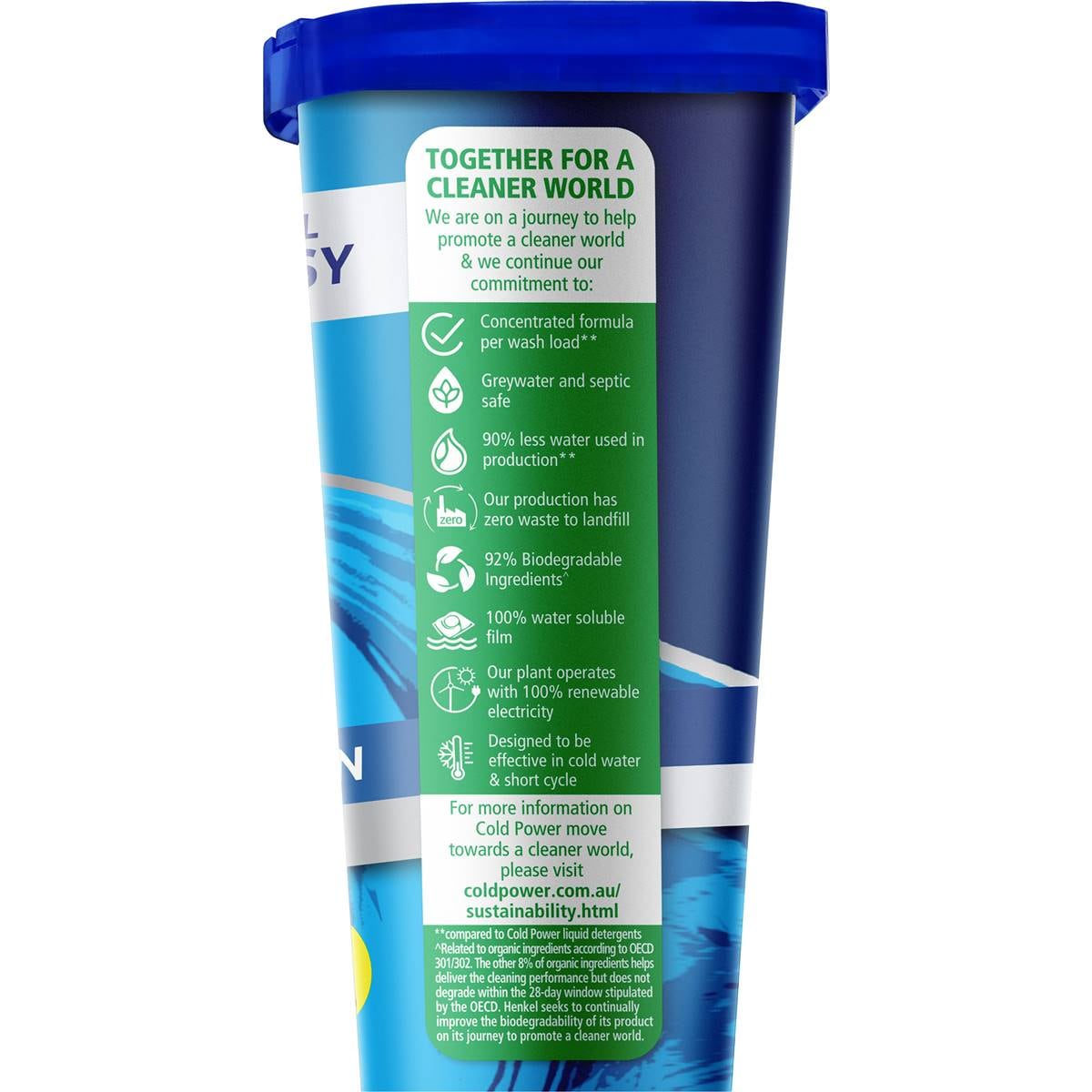 Cold Power Advanced Clean Laundry Capsules Washing Detergent 26 Pack ...