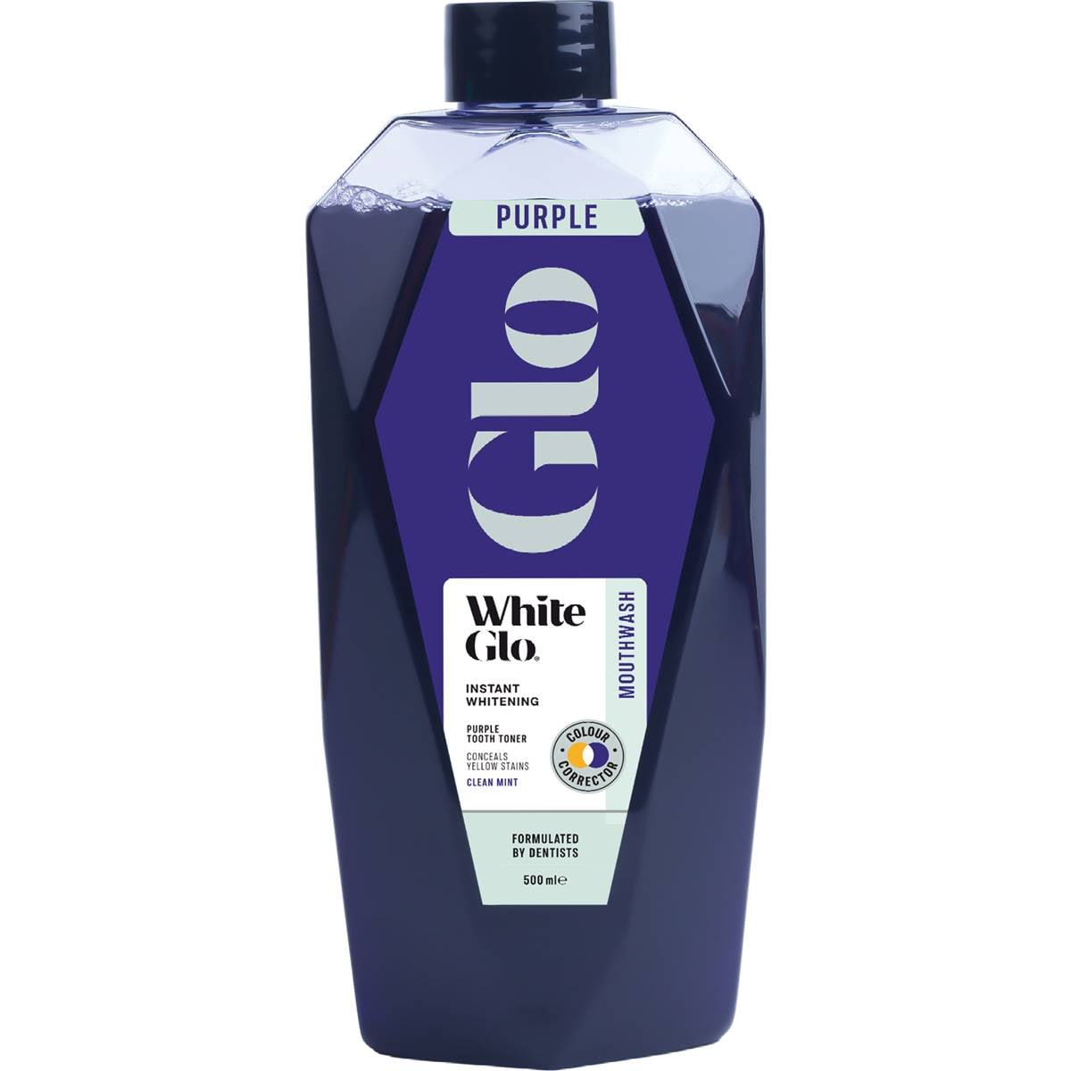 White Glo Instant Whitening Purple Tooth Toner Mouthwash 500ml | Woolworths