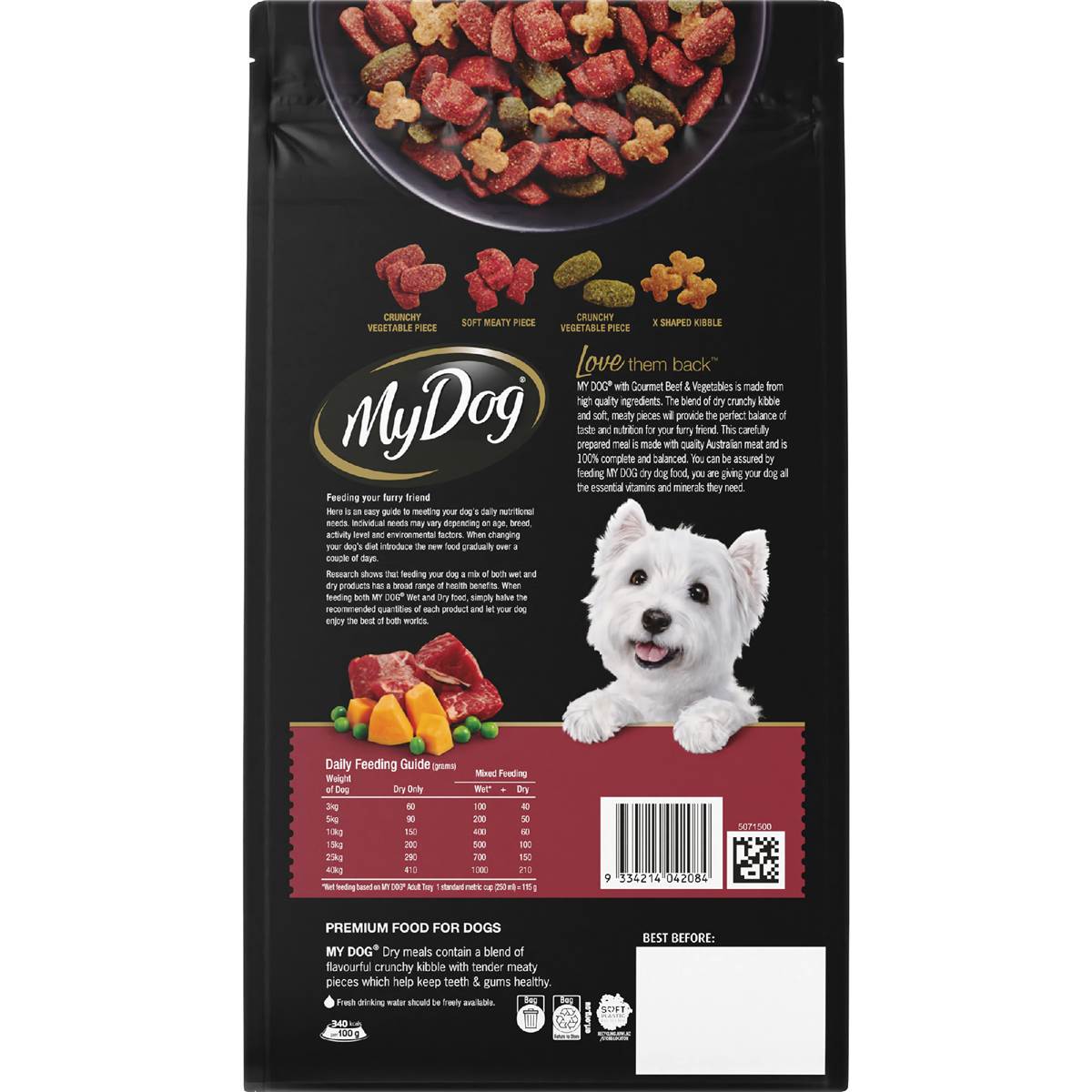 My Dog Gourmet Beef With Roast Vegetables Flavours Dry Food 1.5kg ...