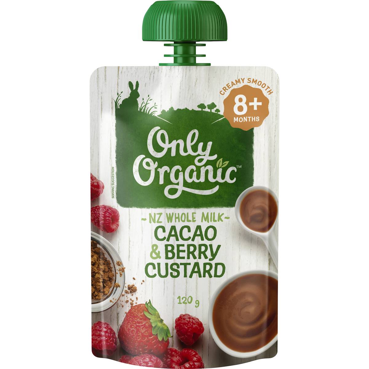 Only Organic Cacao & Berry Custard 120g | Woolworths