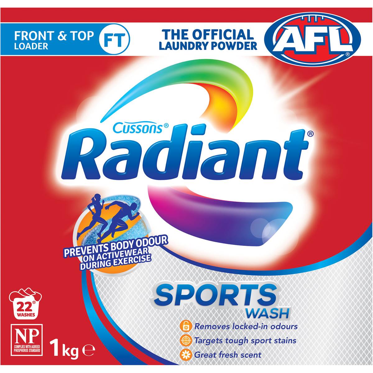 Radiant Laundry Powder Sports Wash 1kg | Woolworths