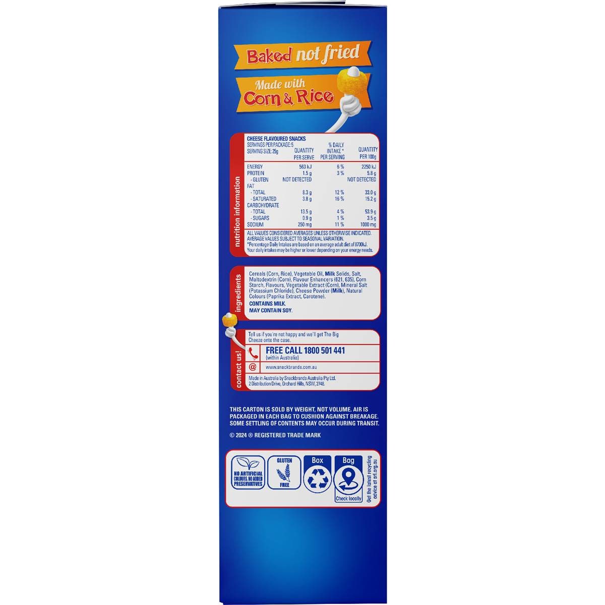 Cheezels Cheese Box 125g | Woolworths