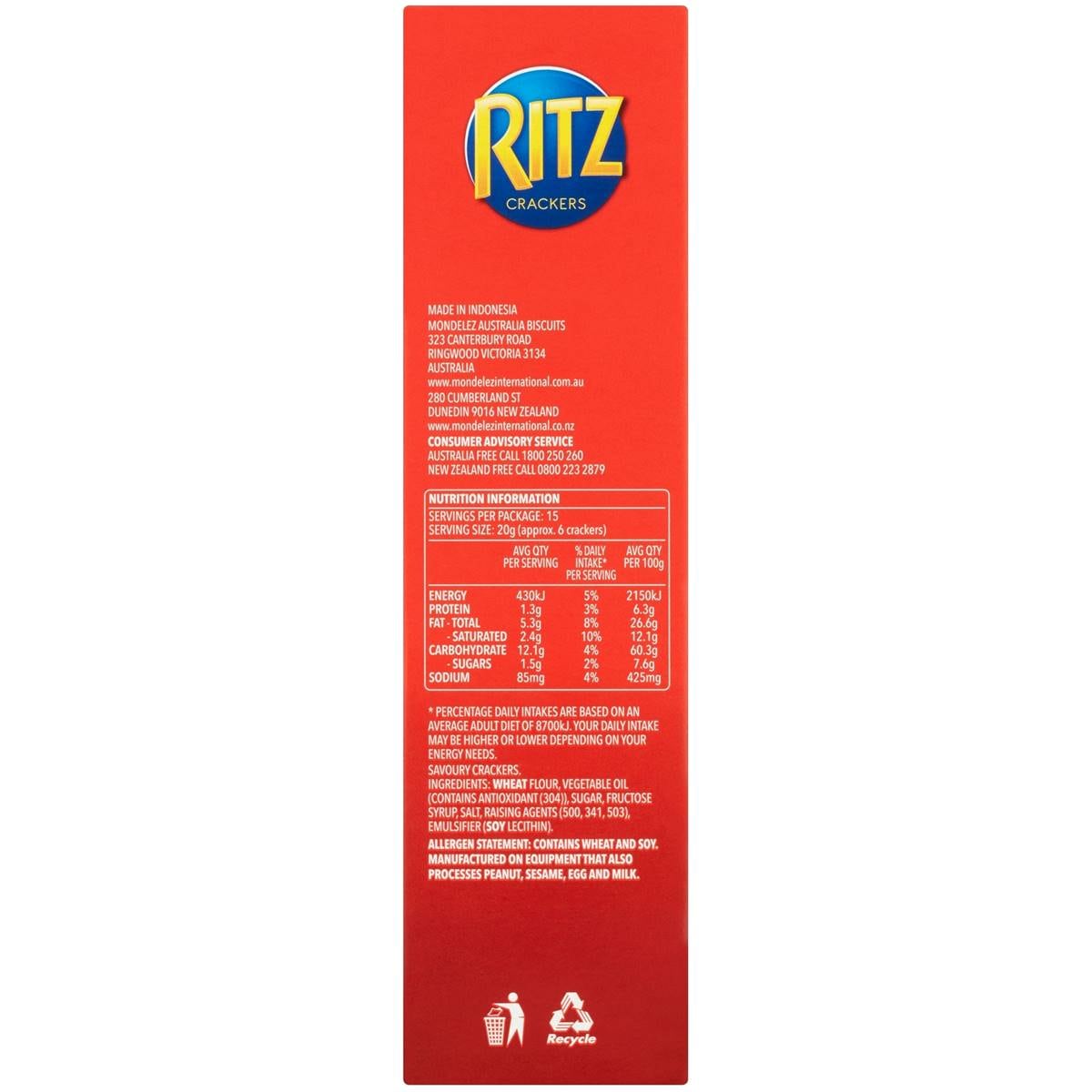 Ritz Crackers Original 300g | Woolworths