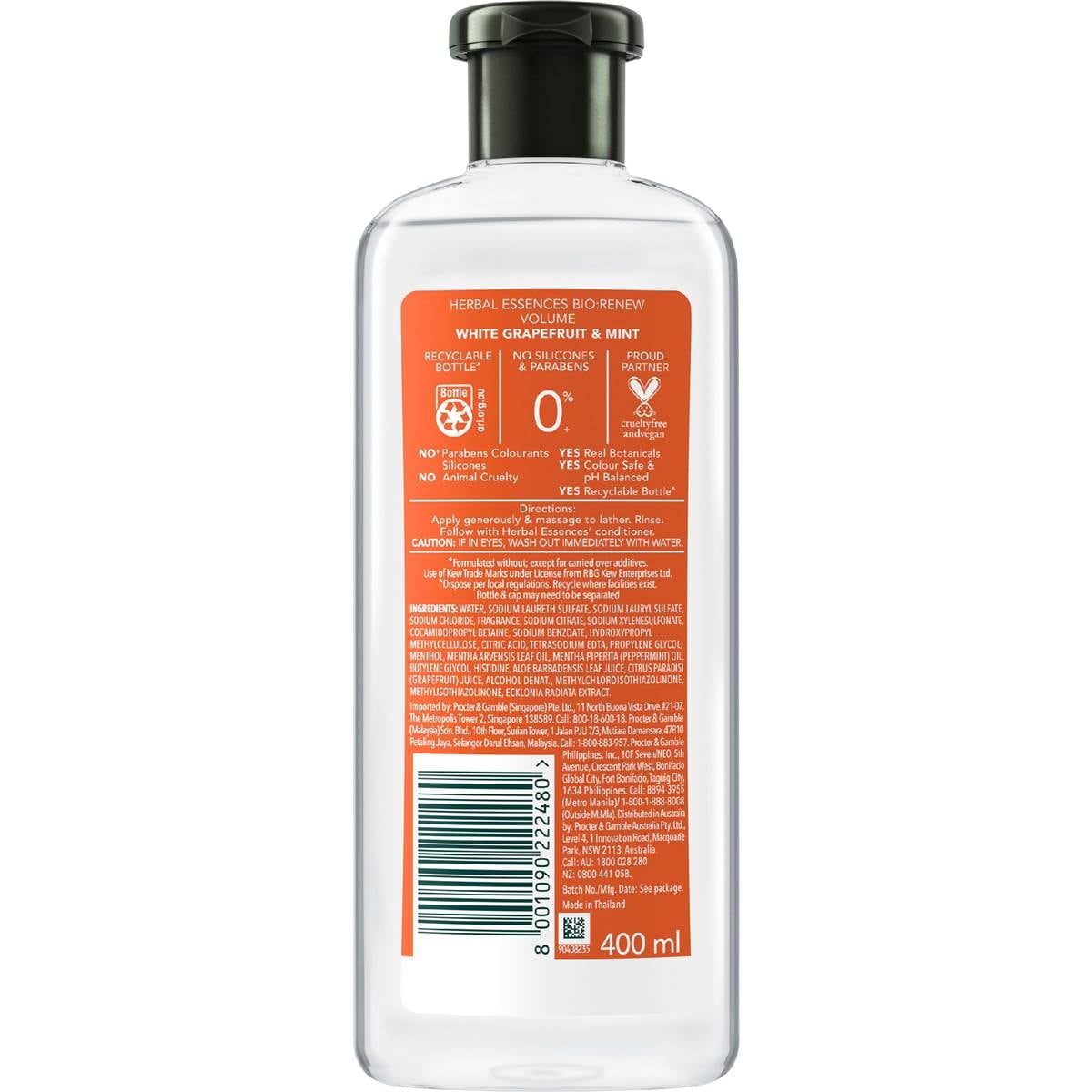 Herbal Essences Bio:renew White Grapefruit & Mint Volumising Shampoo ...