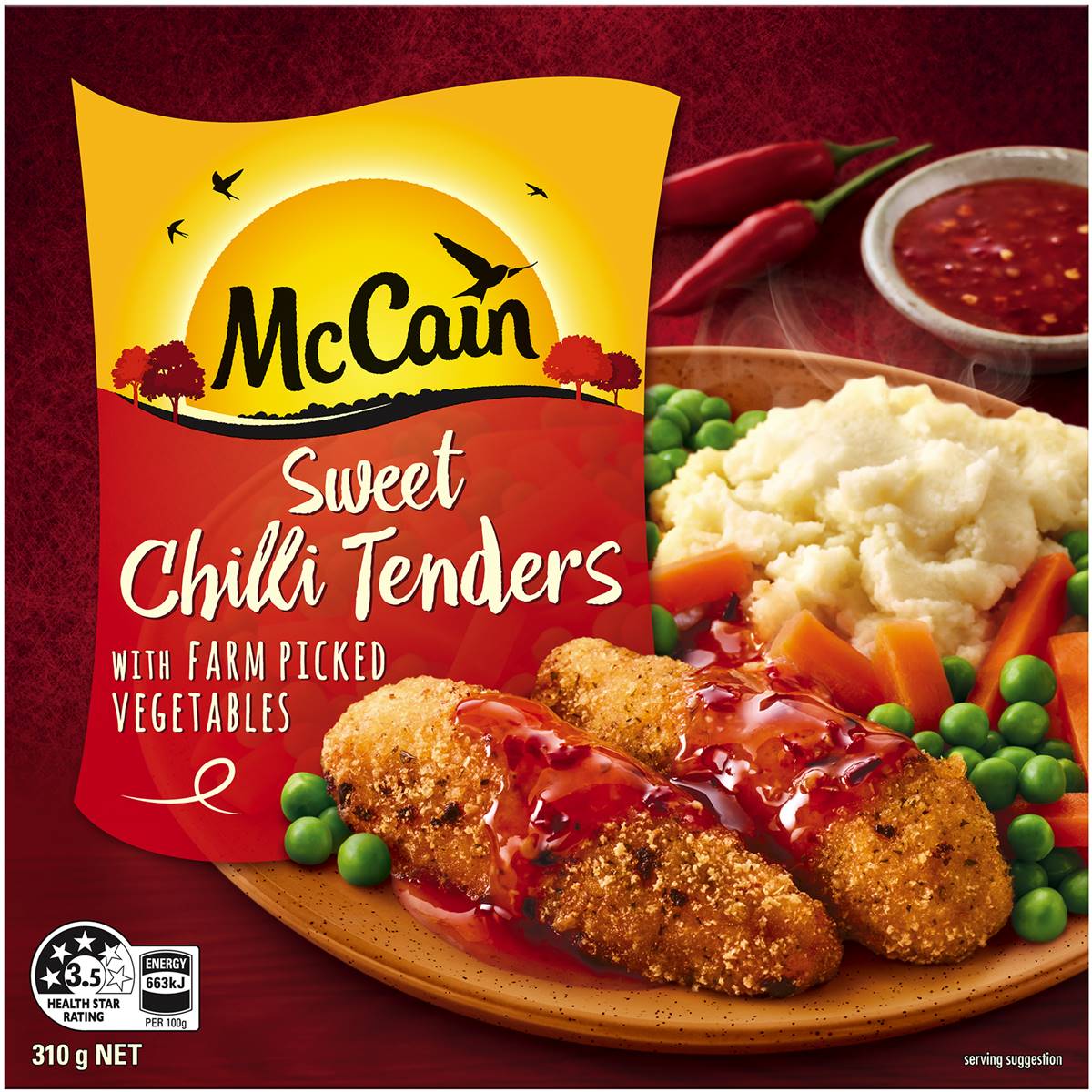 Mccain Sweet Chilli Chicken Tenders Frozen Meal 310g | Woolworths