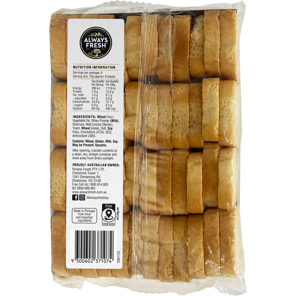 Always Fresh Mini Toasts 90g | Woolworths
