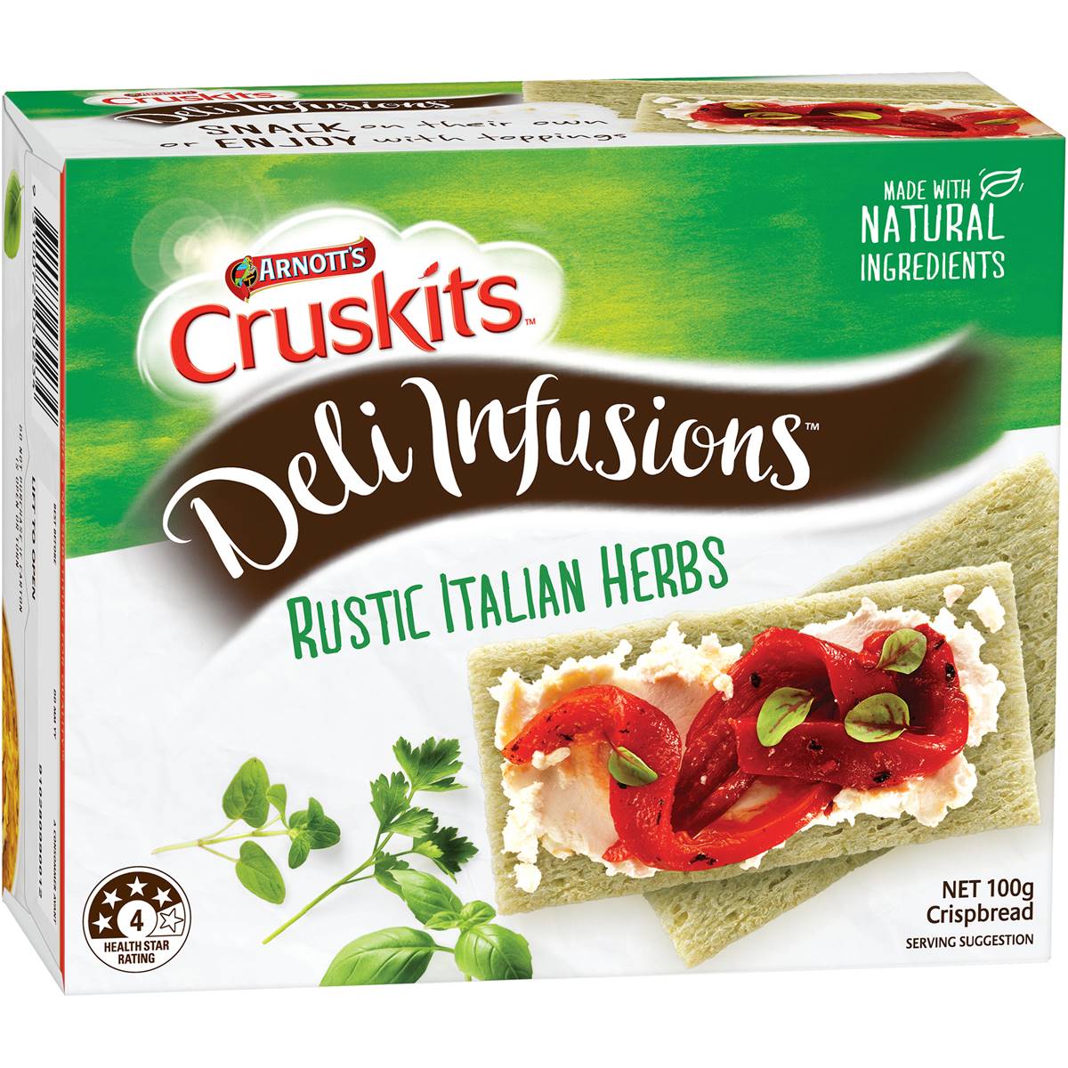 Cruskits Rustic Italian Herbs 100g | Woolworths