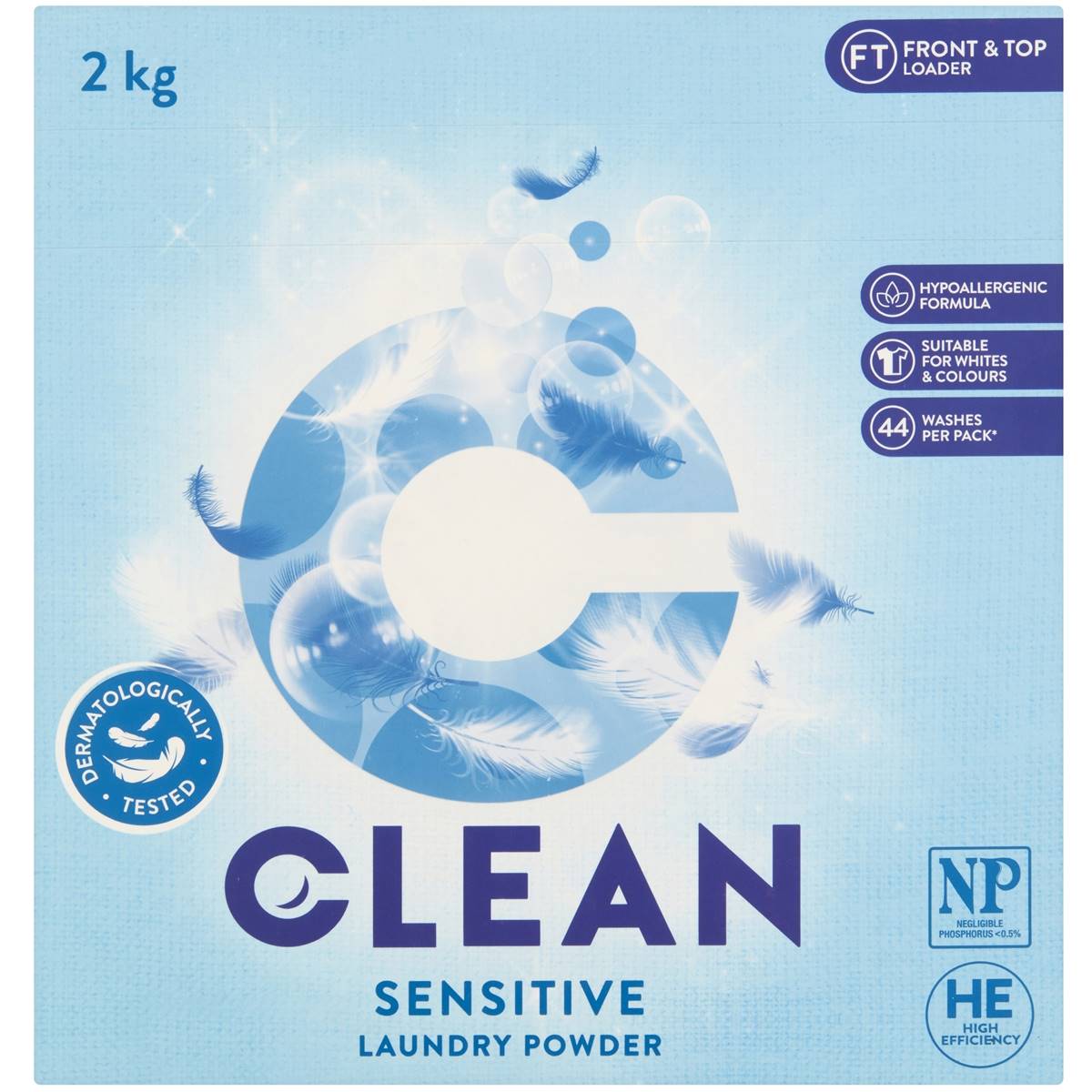 Clean Laundry Powder Sensitive 2kg | Woolworths