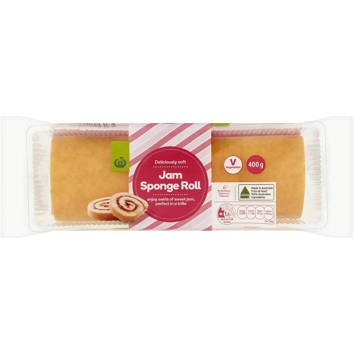 Woolworths Jam Sponge Roll 400g | Woolworths