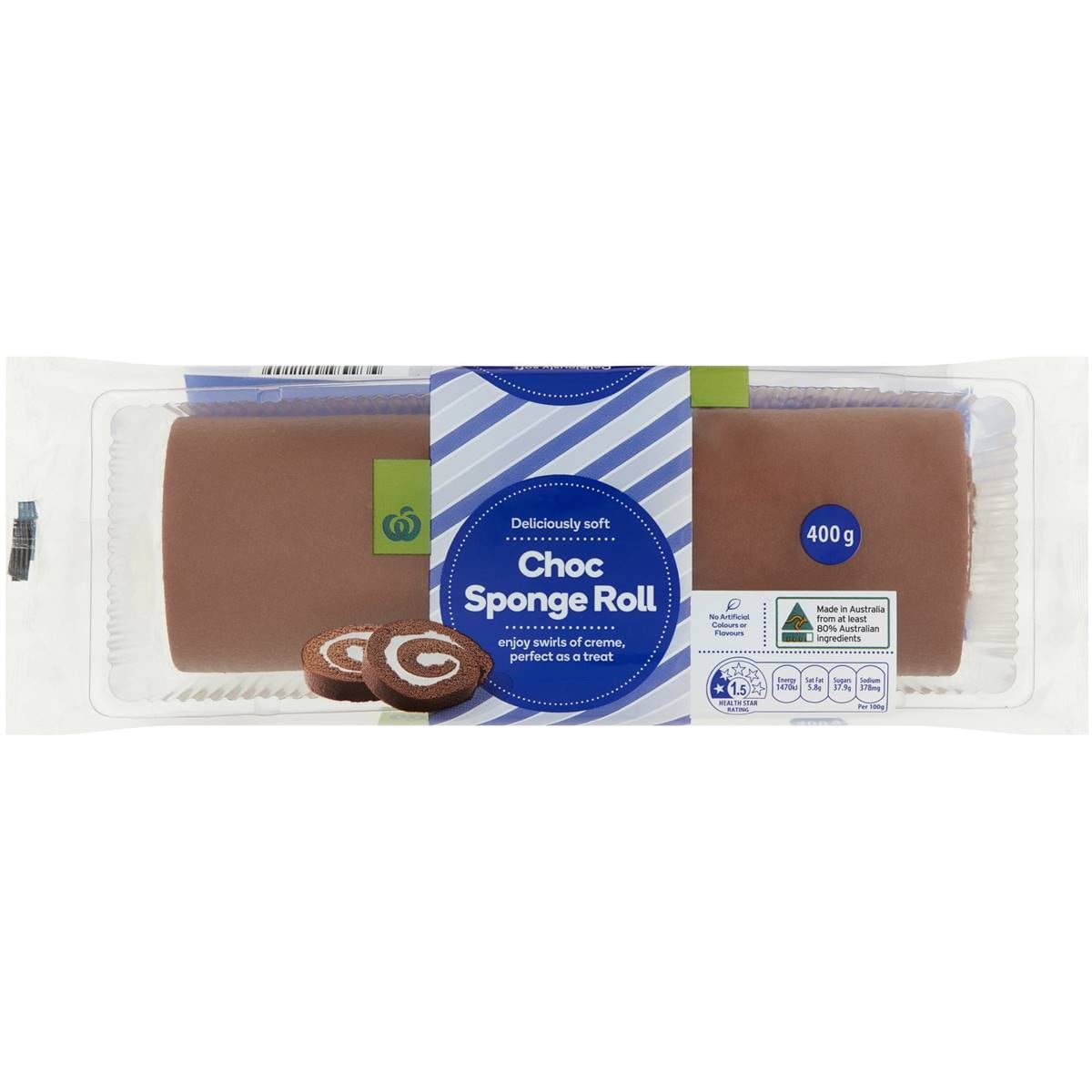 Woolworths Choc Sponge Roll 400g | Woolworths