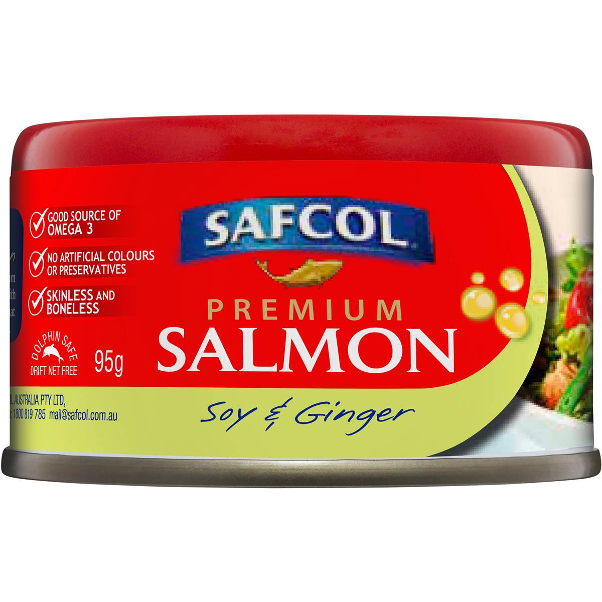 Safcol Premium Salmon Soy & Ginger 95g | Woolworths