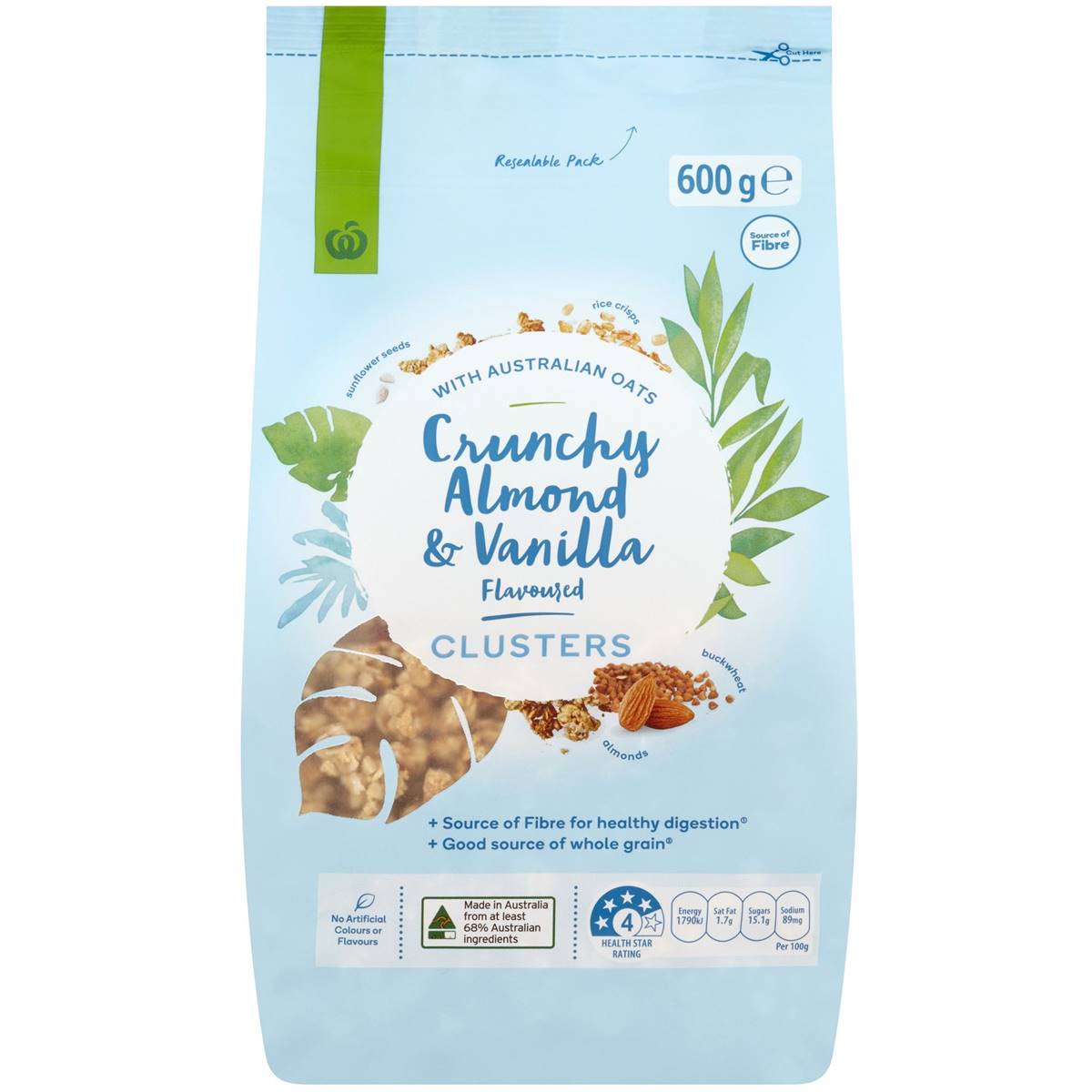 Woolworths Almond & Vanilla Clusters 600g | Woolworths