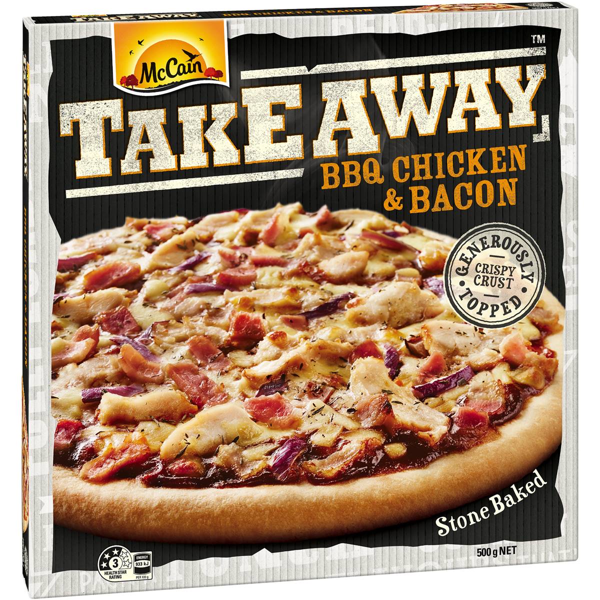 Mccain Pizza Takeaway Bbq Chicken & Bacon 500g | Woolworths