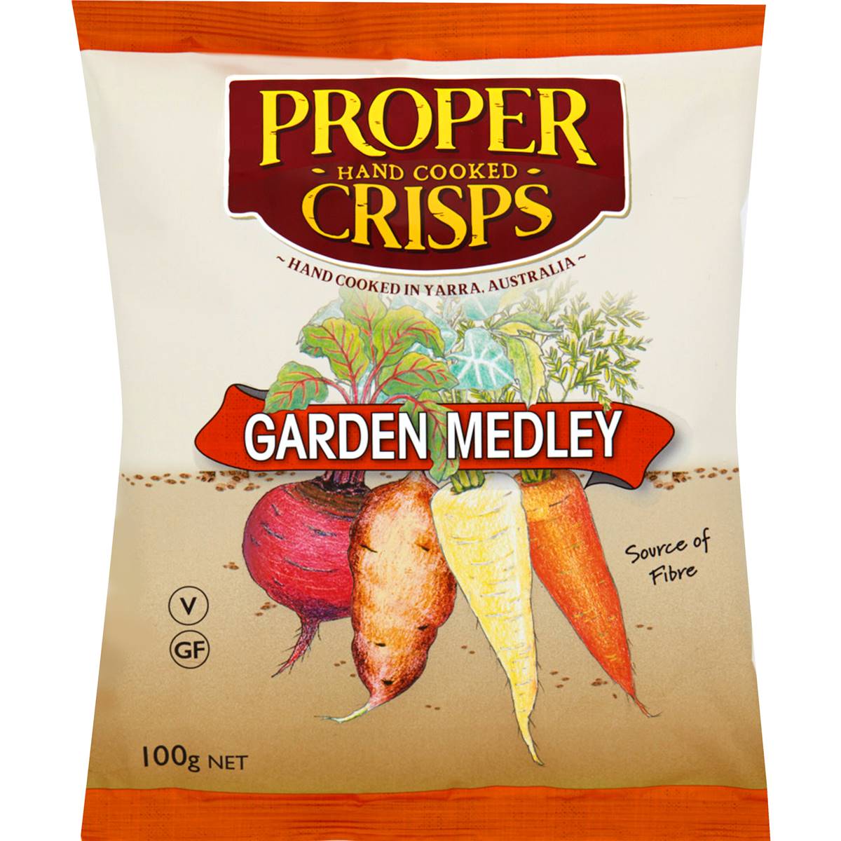 Proper Crisps Garden Medley 100g | Woolworths