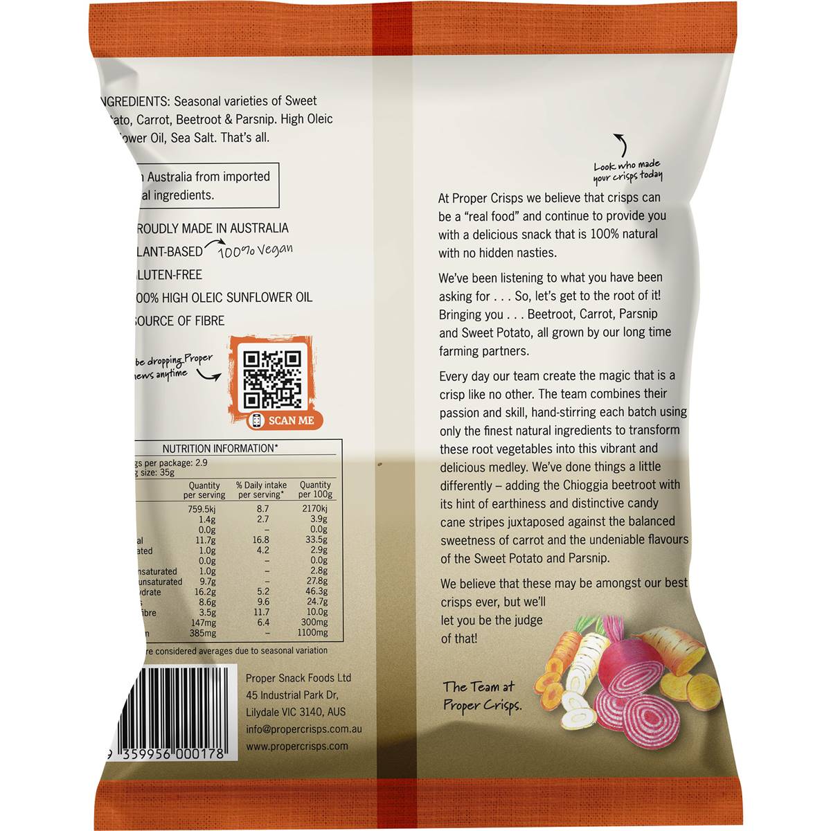 Proper Crisps Garden Medley 100g | Woolworths