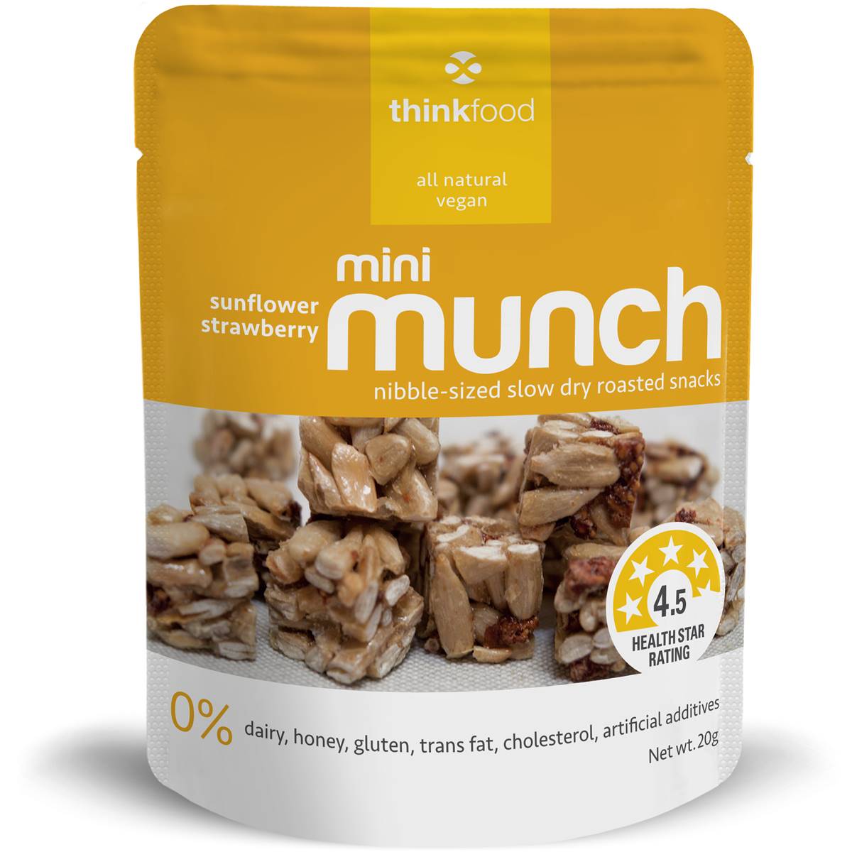 Thinkfood Mini Munch Sunflower Strawberry 20g | Woolworths