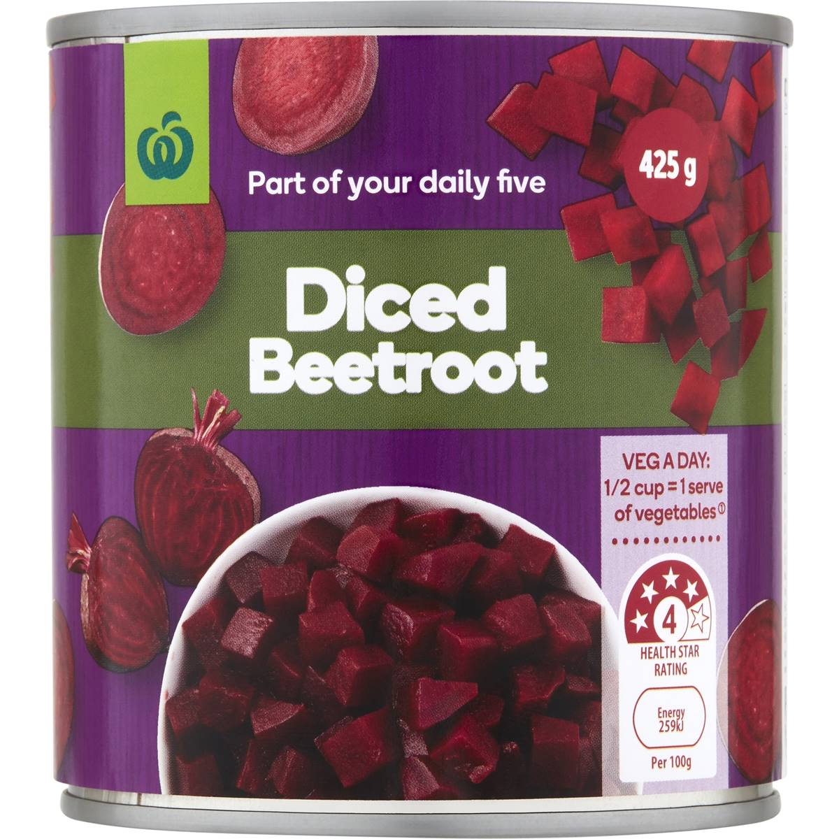 Woolworths Canned Diced Beetroot 425g | Woolworths